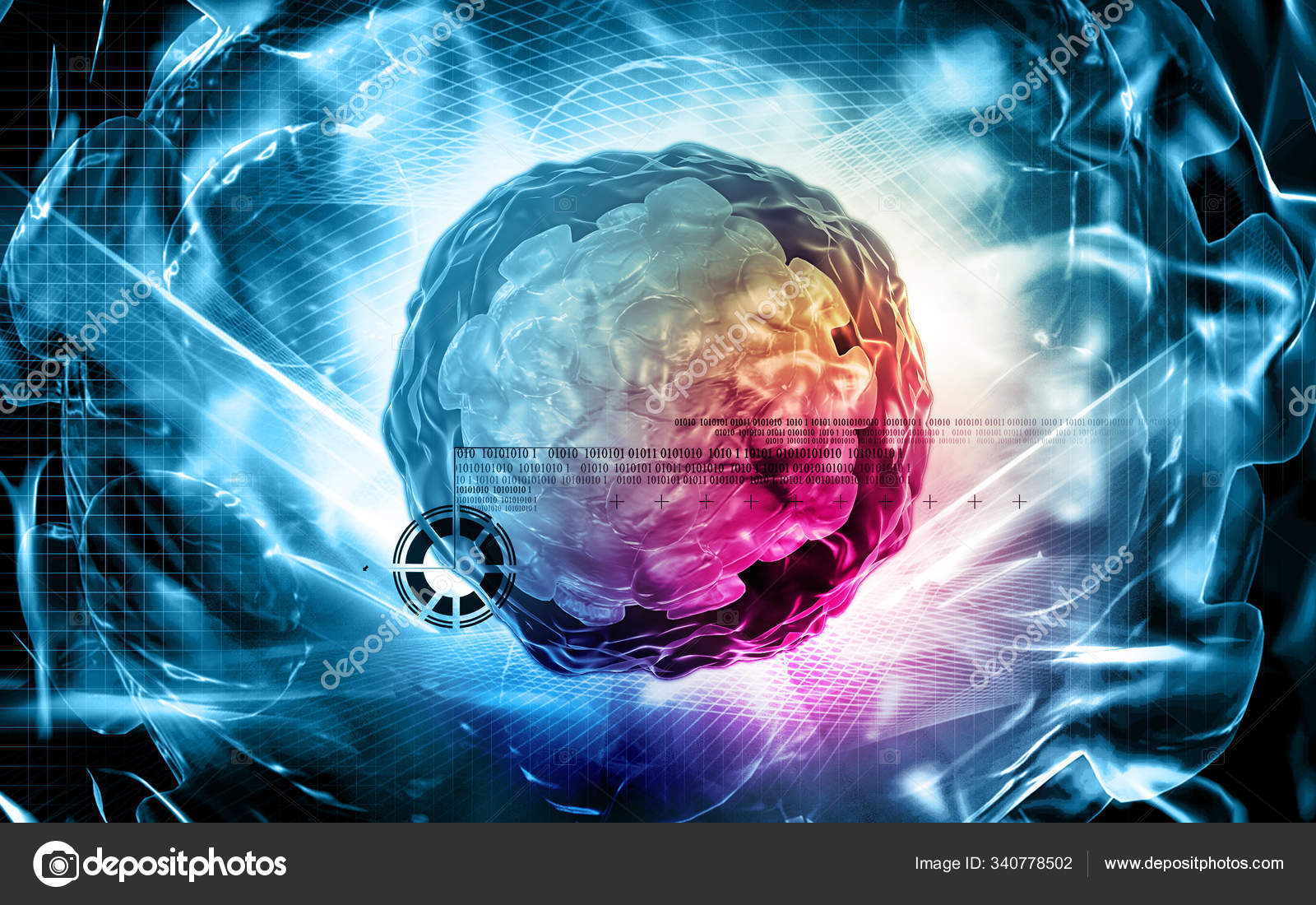 Digital Illustration Polio Virus Colour Background — Stock Photo ...