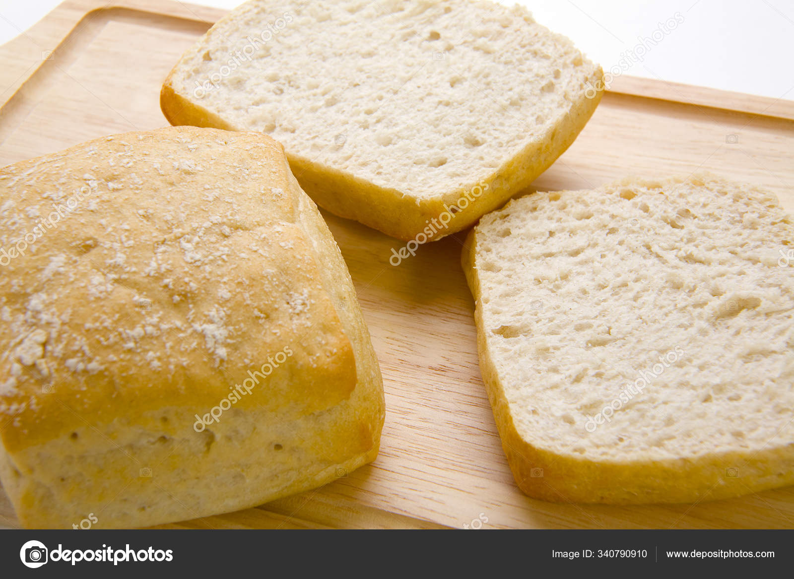 Close Bread Rolls Board — Stock Photo © PantherMediaSeller #340790910