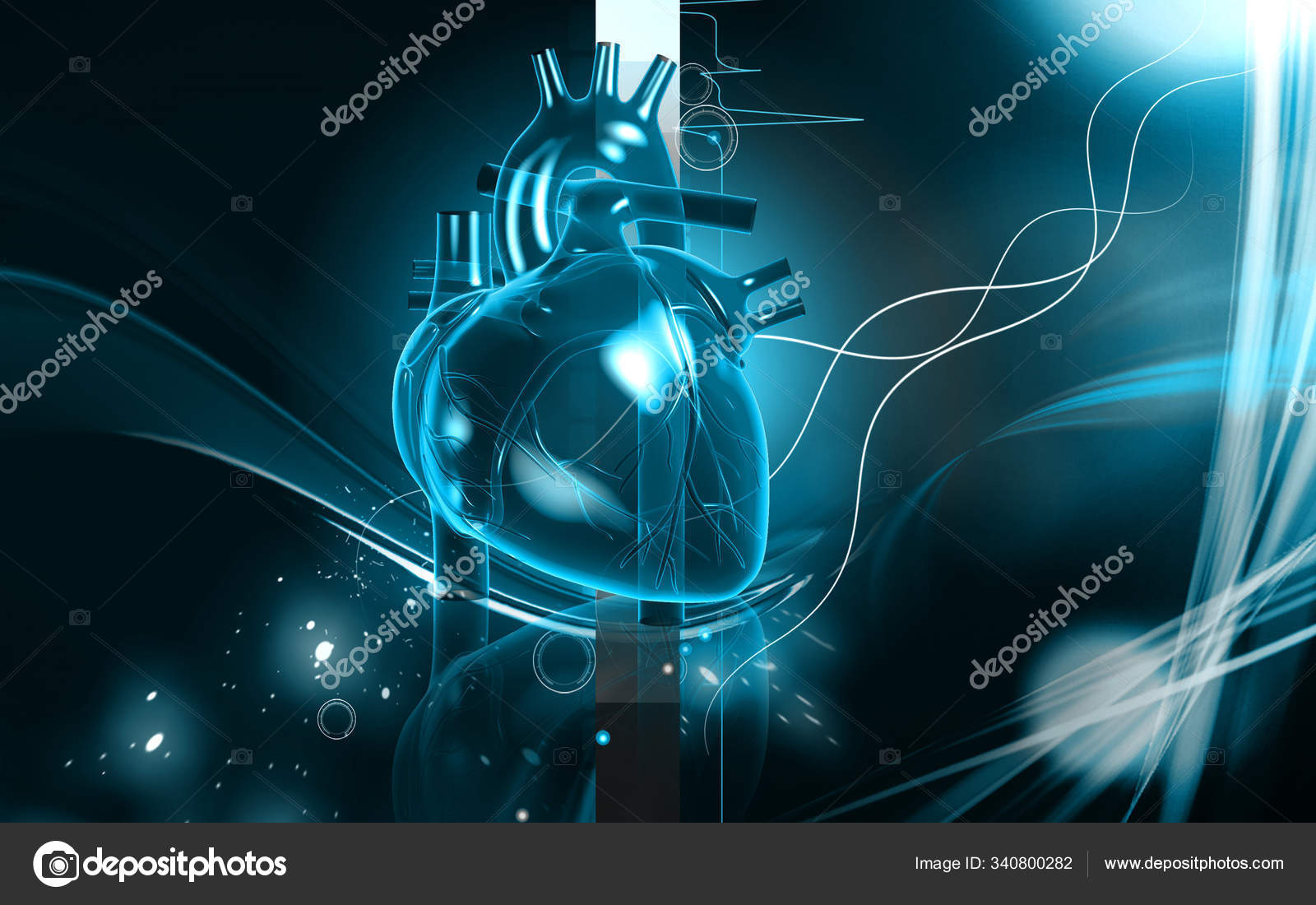 Digital Illustration Heart Colour Background Stock Photo by ...