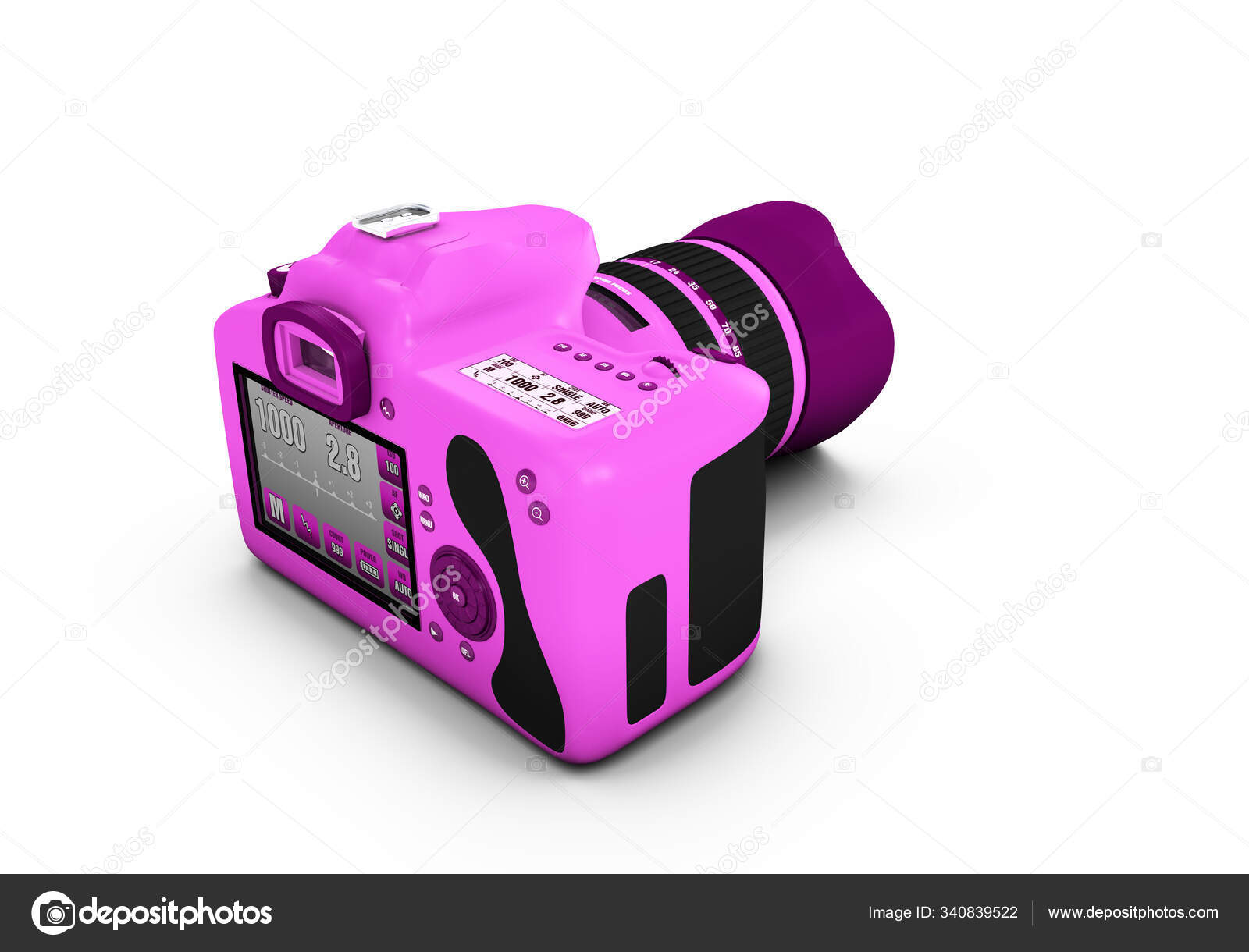 Pink Dslr Camera
