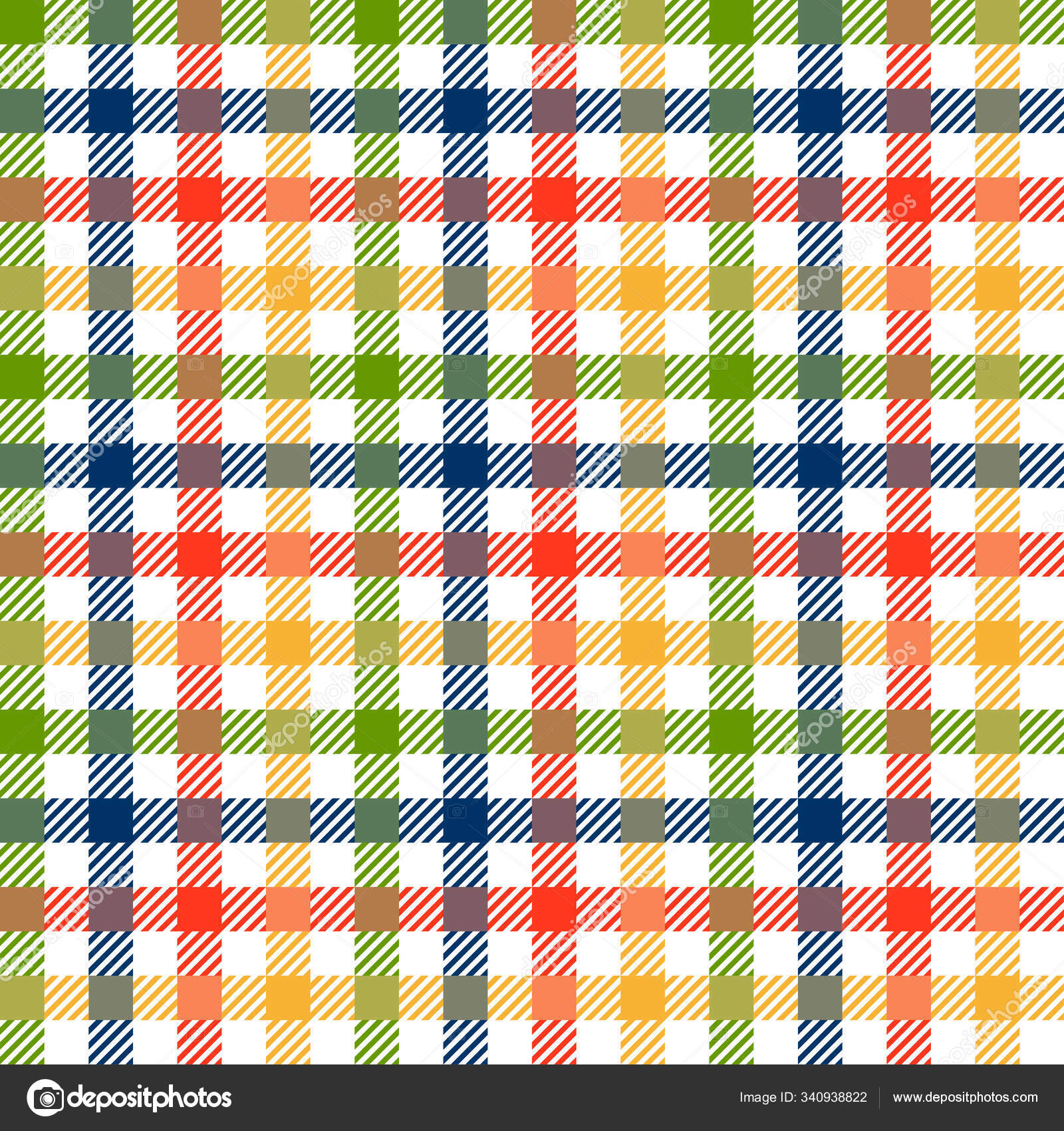 Karo Tablecloth Patrón Bunt Infinito — Foto de stock #340938822 ...