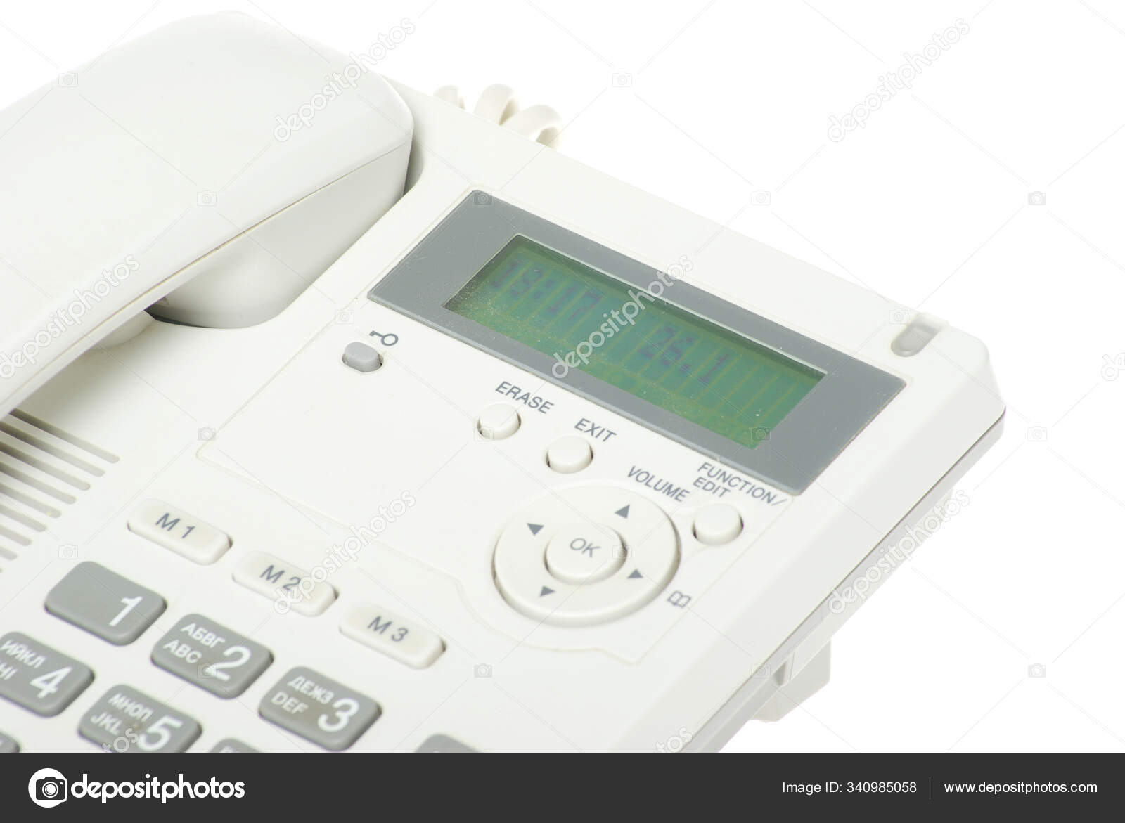 White Office Telephone White Background Stock Photo by ...