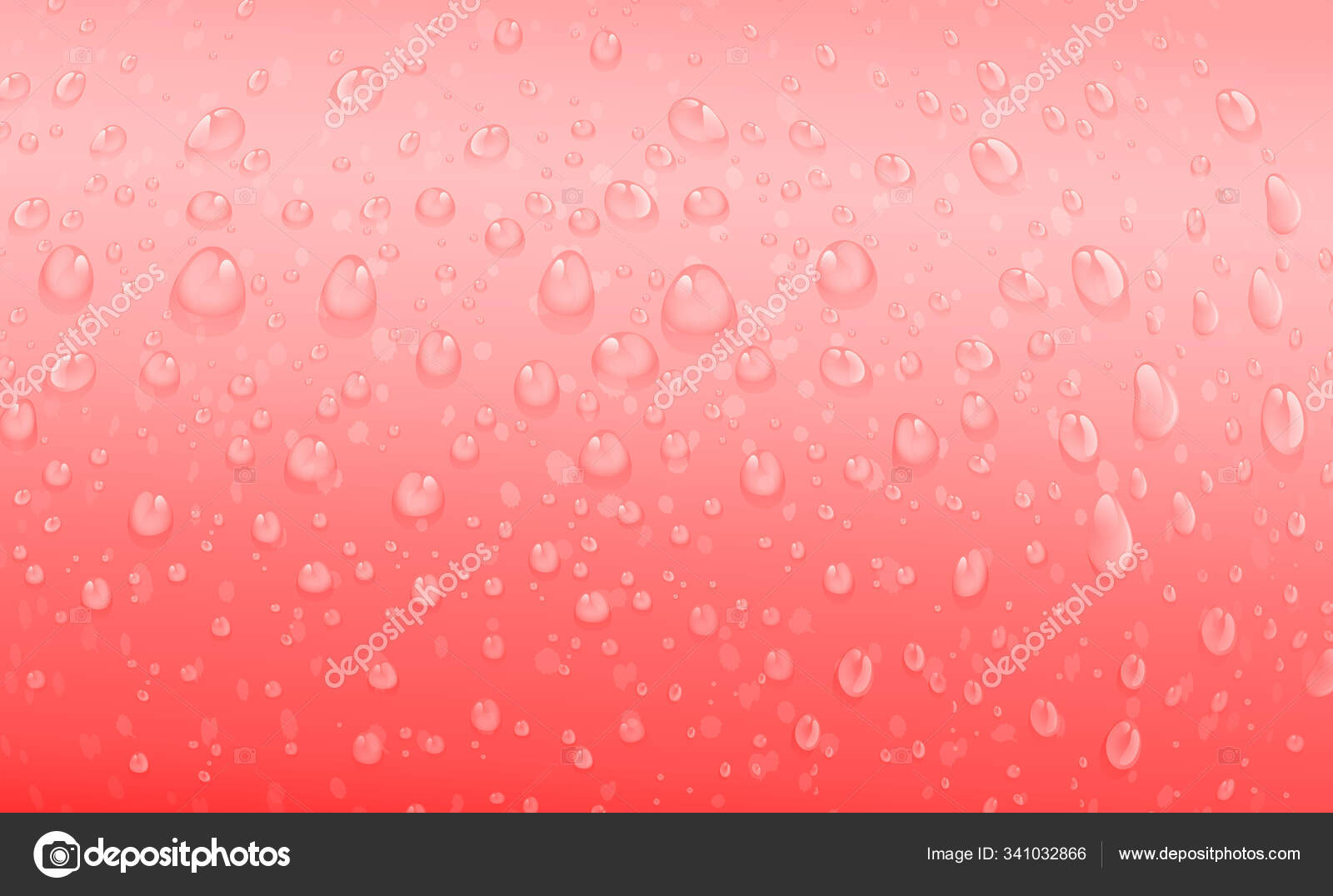 Illustration Water Drops Red Background — Stock Photo ...