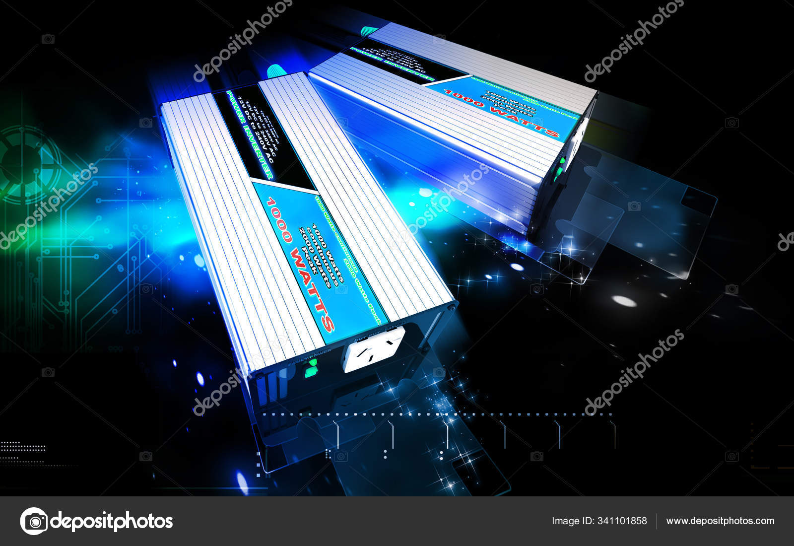 Digital Illustration Inverter Colour Background — Stock Photo ...