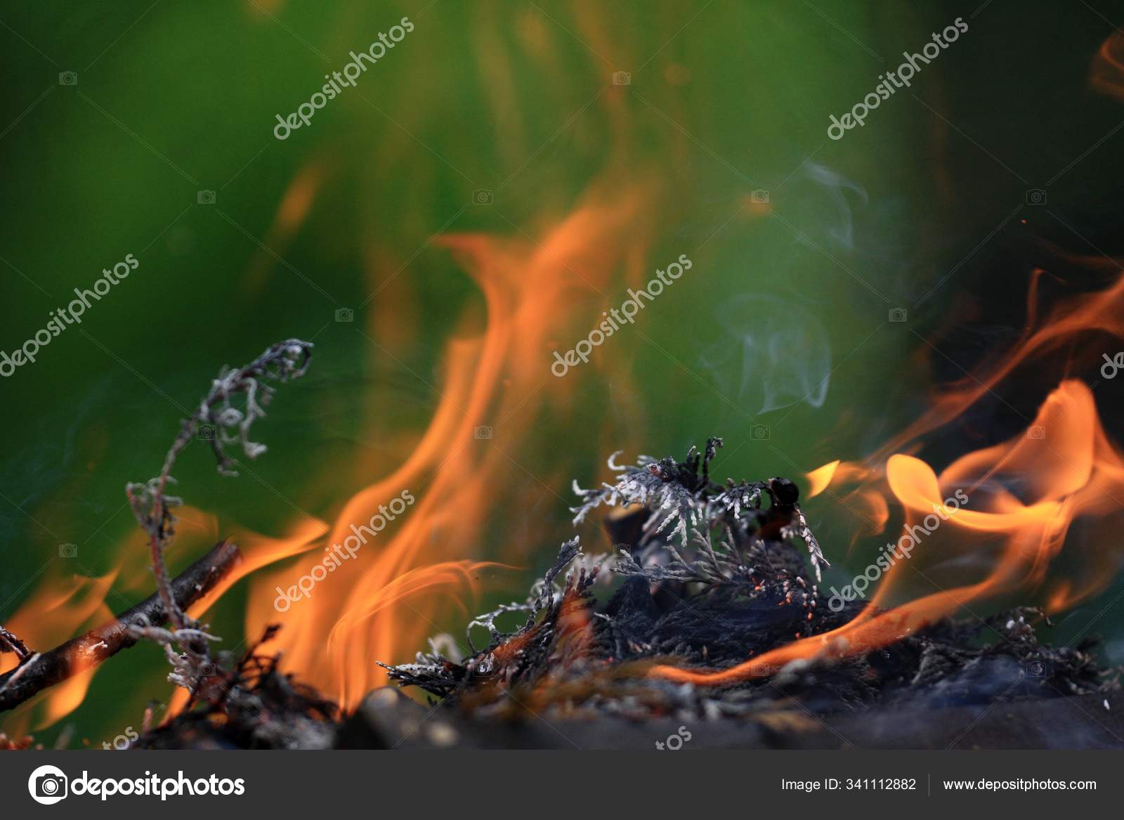 Burning Red Fire Flame — Stock Photo © PantherMediaSeller #341112882