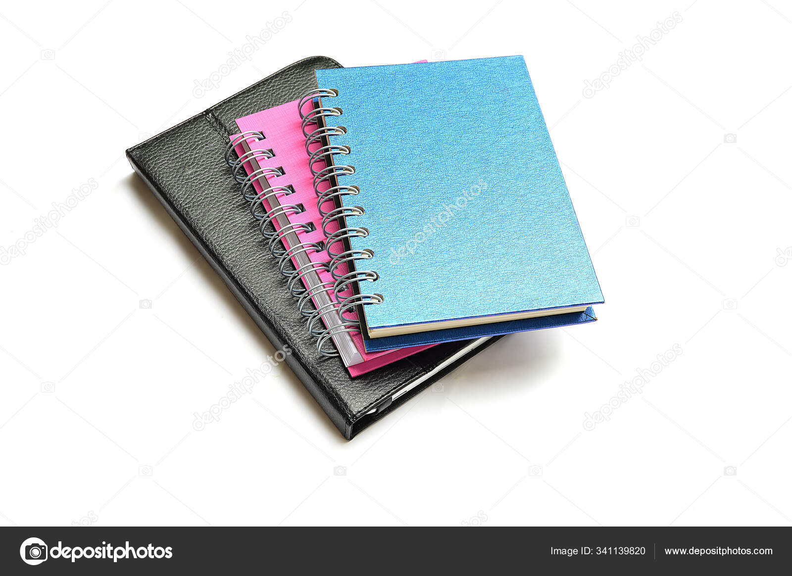 Stack Notebooks Isolate White Background — Stock Photo ... Stack Notebooks Isolate White Background — Stock Photo ...