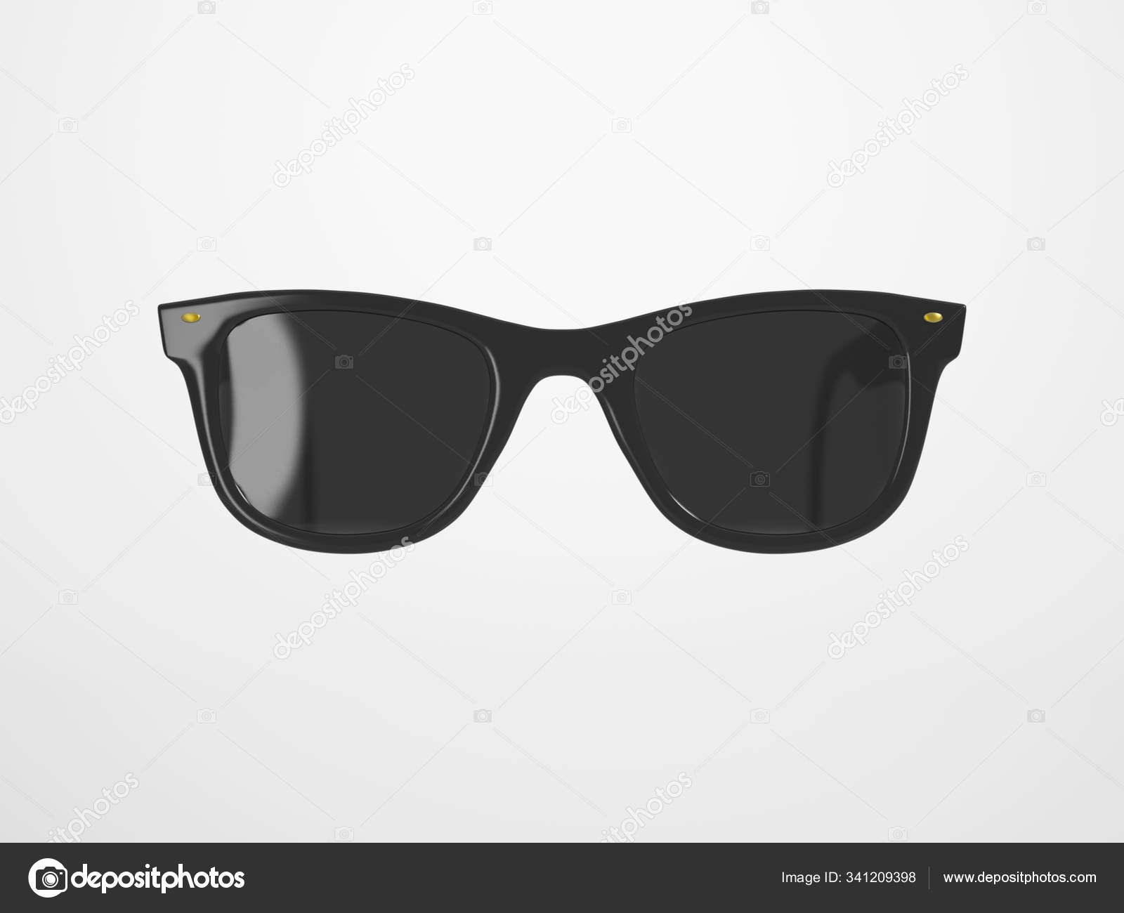 Black Sunglasses Bright Background Reflection Transparency — Stock ...