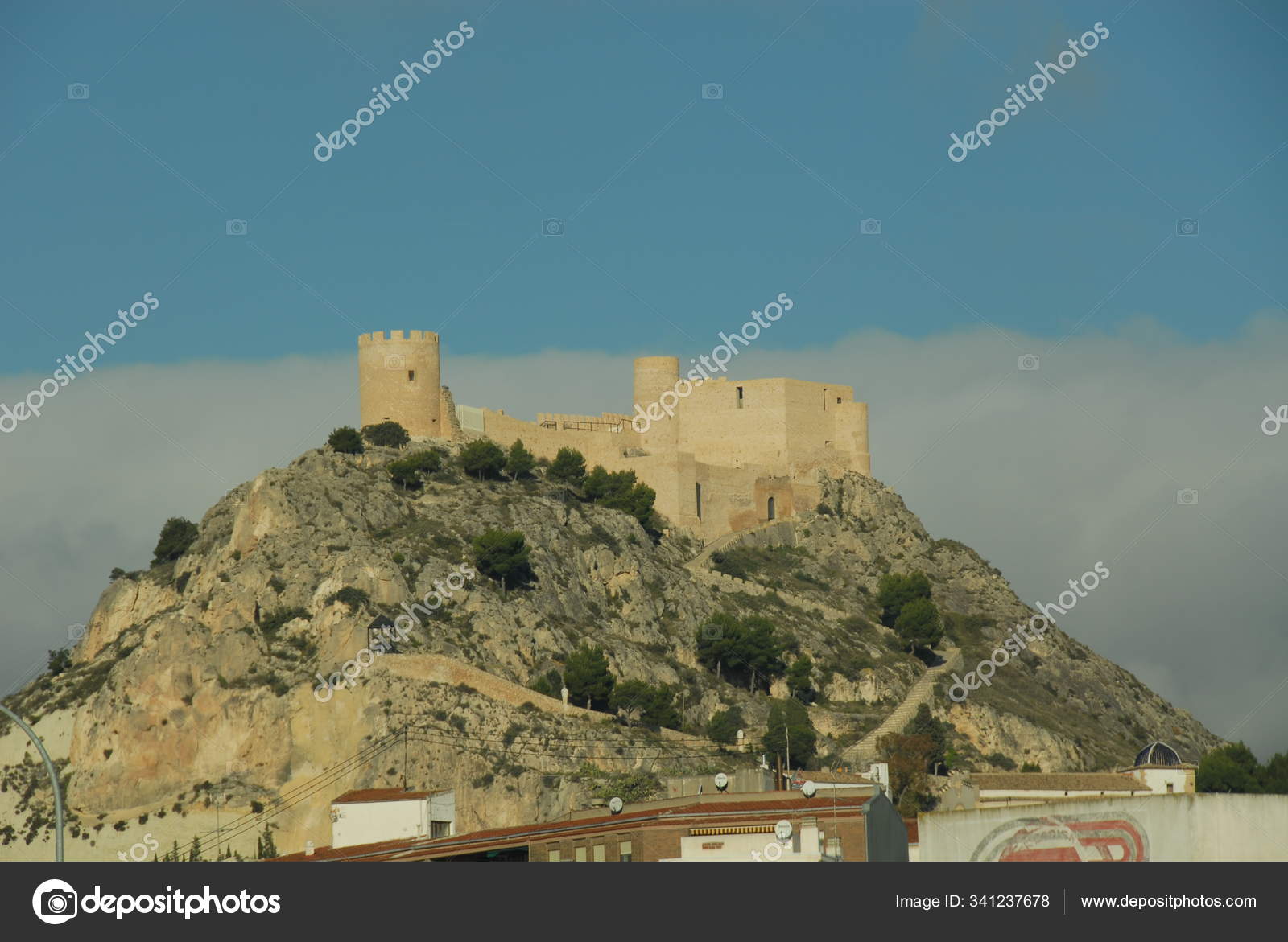 Spain Castalla Burgruine Costa Blanca Stock Photo by ...