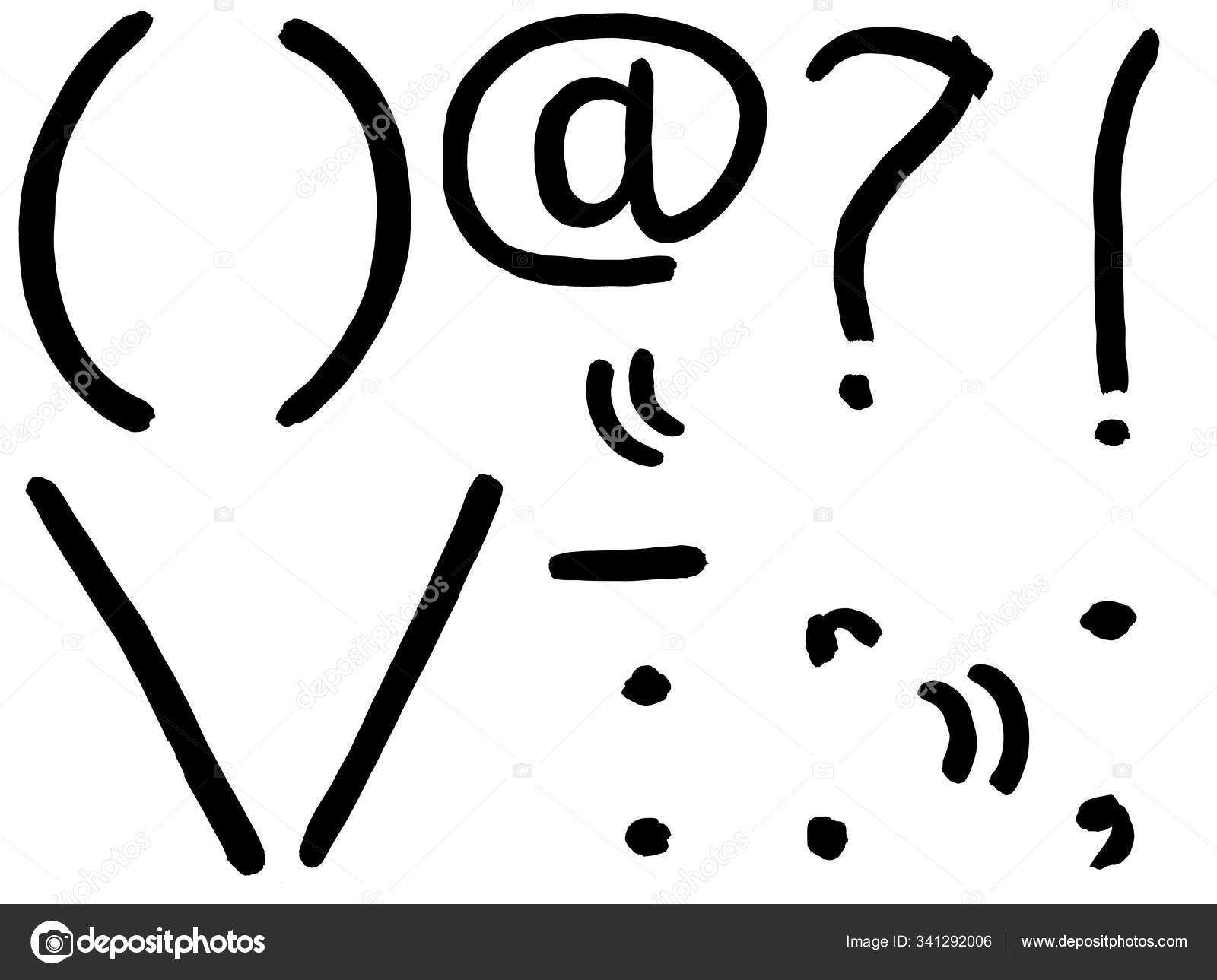 Black And White Punctuation Marks Clip Art