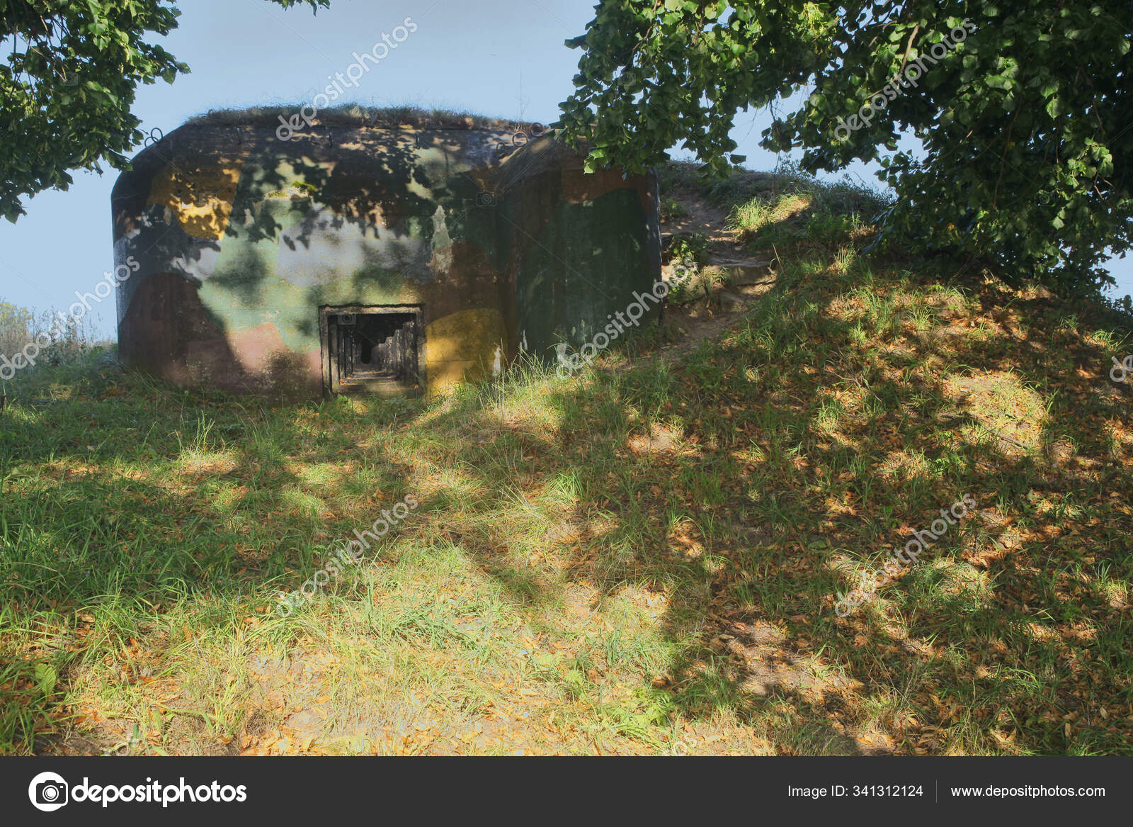 Old Concrete Defense Bunker Second World War — Stock Photo ...