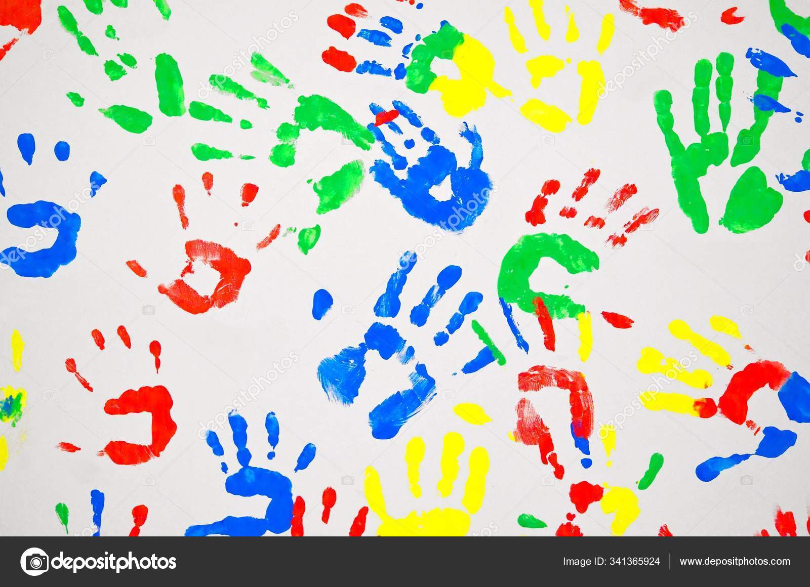 Colored Handprints Children Stock Photo by ©PantherMediaSeller 341365924