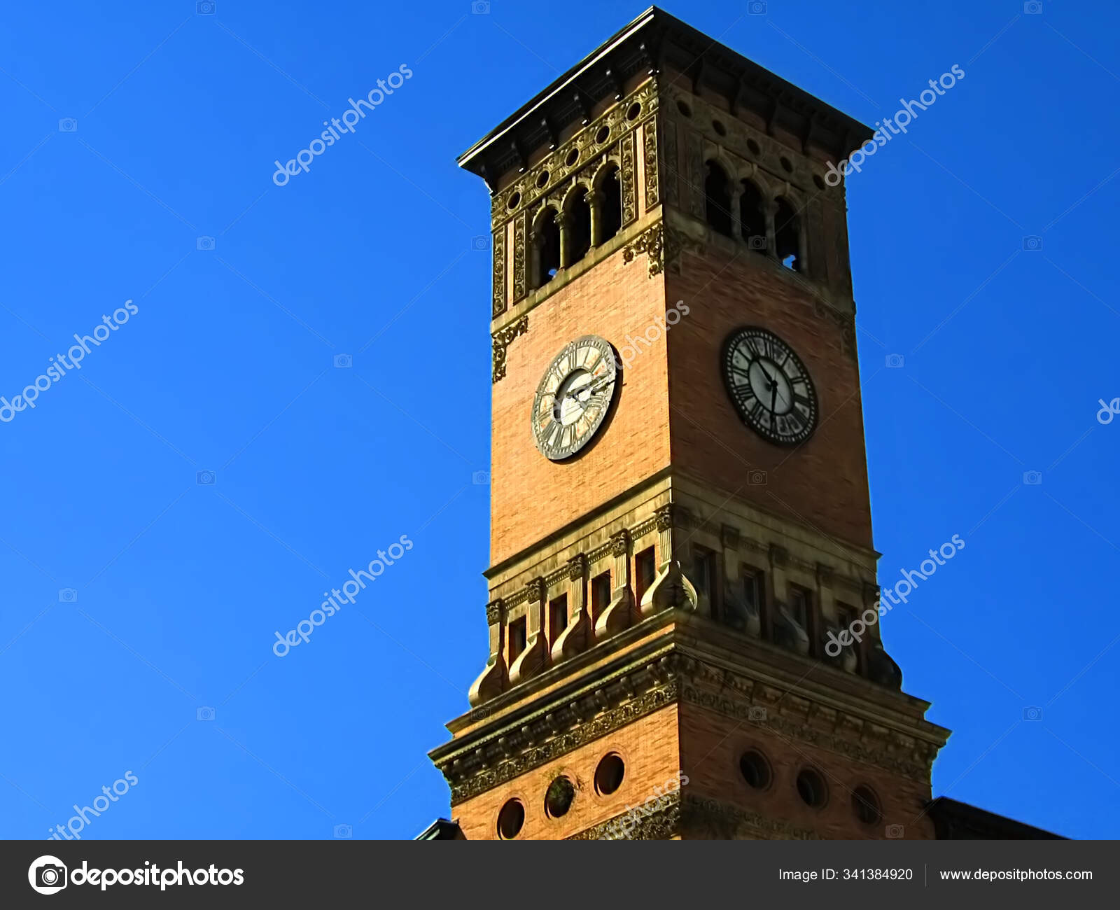 Photograph Clock Tower Government Building Detailing Its Unique ...