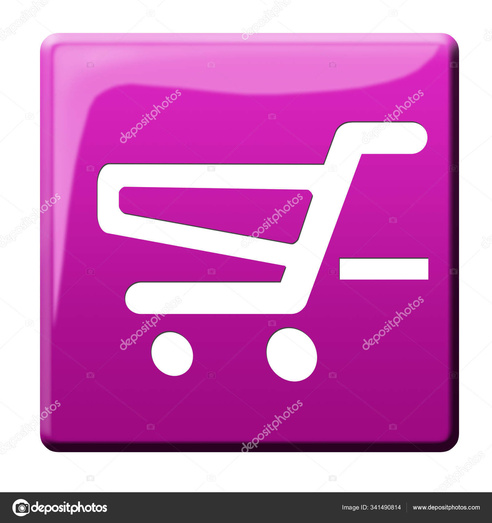 Cart Button Shopping Cart Button Illustration — Stock Photo ...