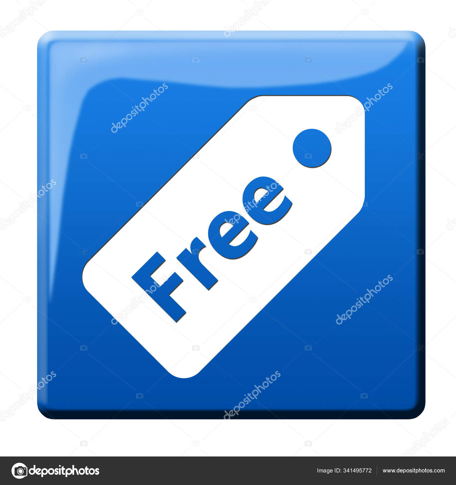 Free Button Isolated White Illustration — Stock Photo ...