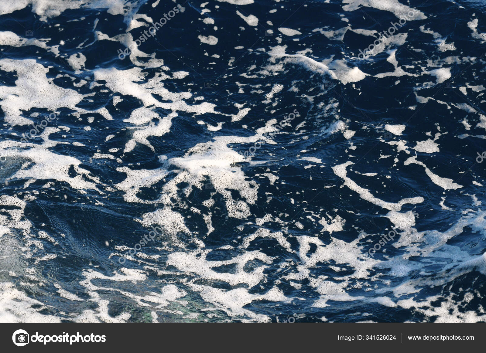 Water Texture Deep Blue Ocean Surface Waves — Stock Photo ...