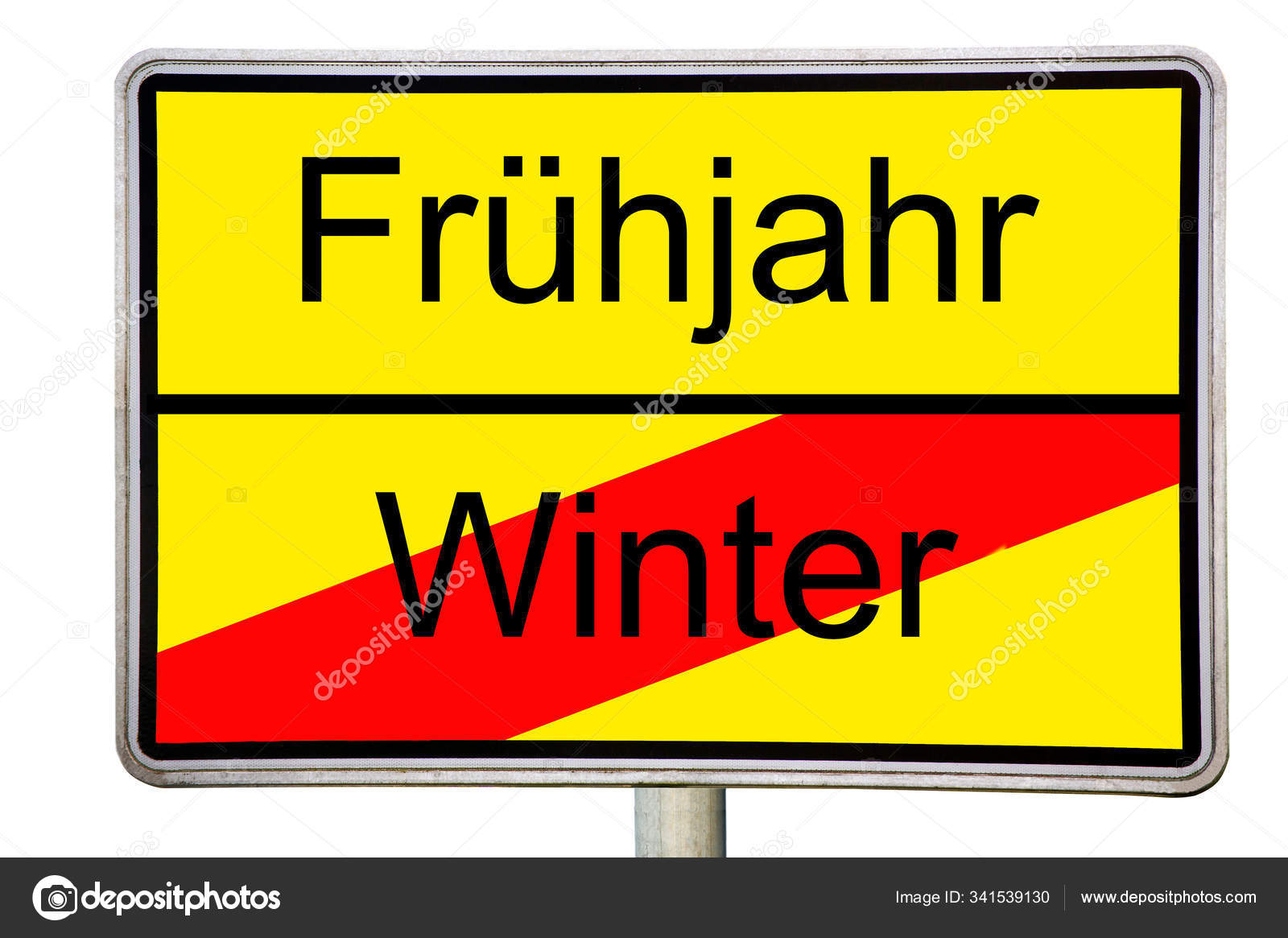 Spring Winter Traffic Signs Stock Photo by ©PantherMediaSeller 341539130