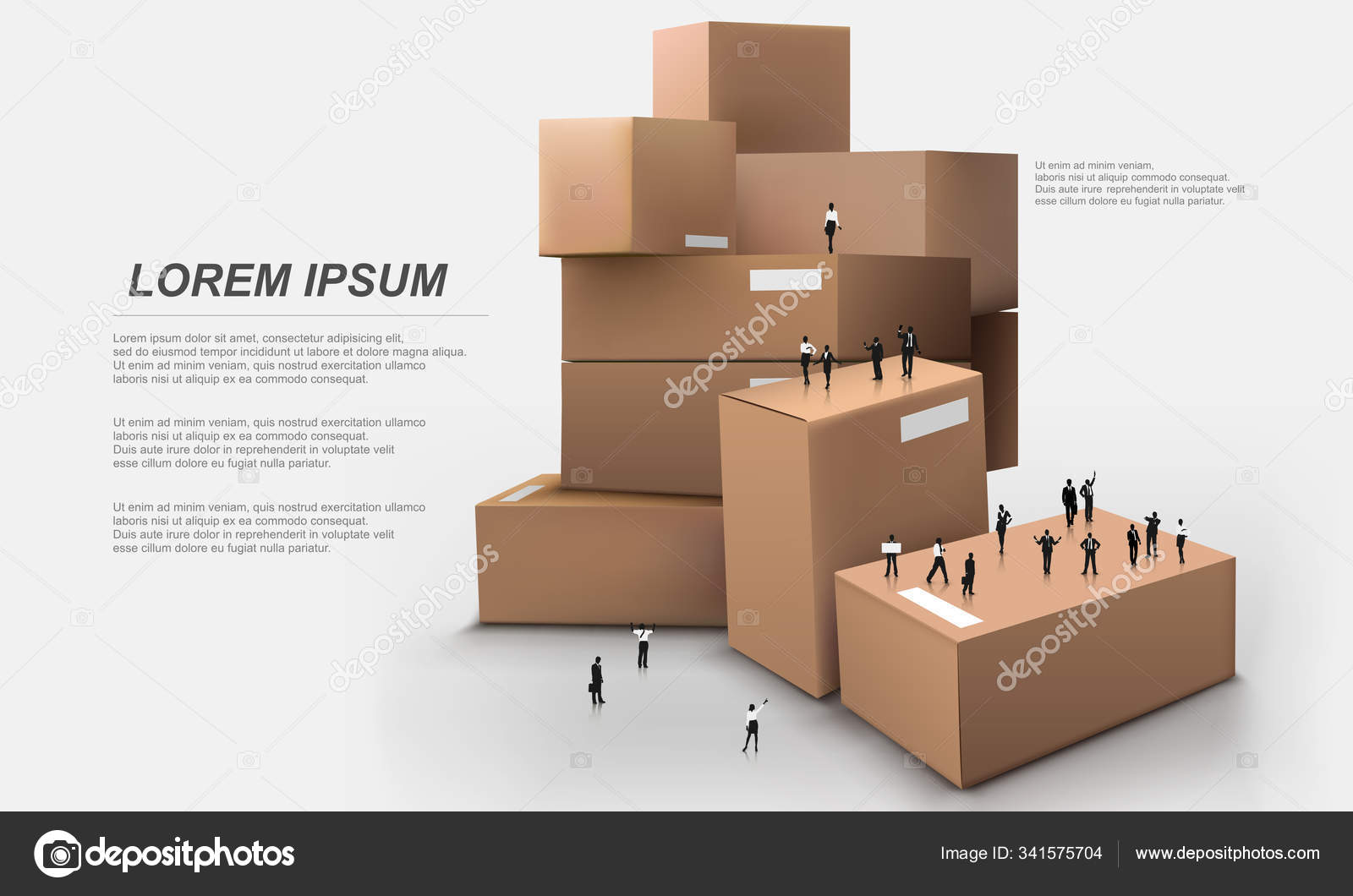 Group People Standing Boxes — Stock Photo © PantherMediaSeller #341575704