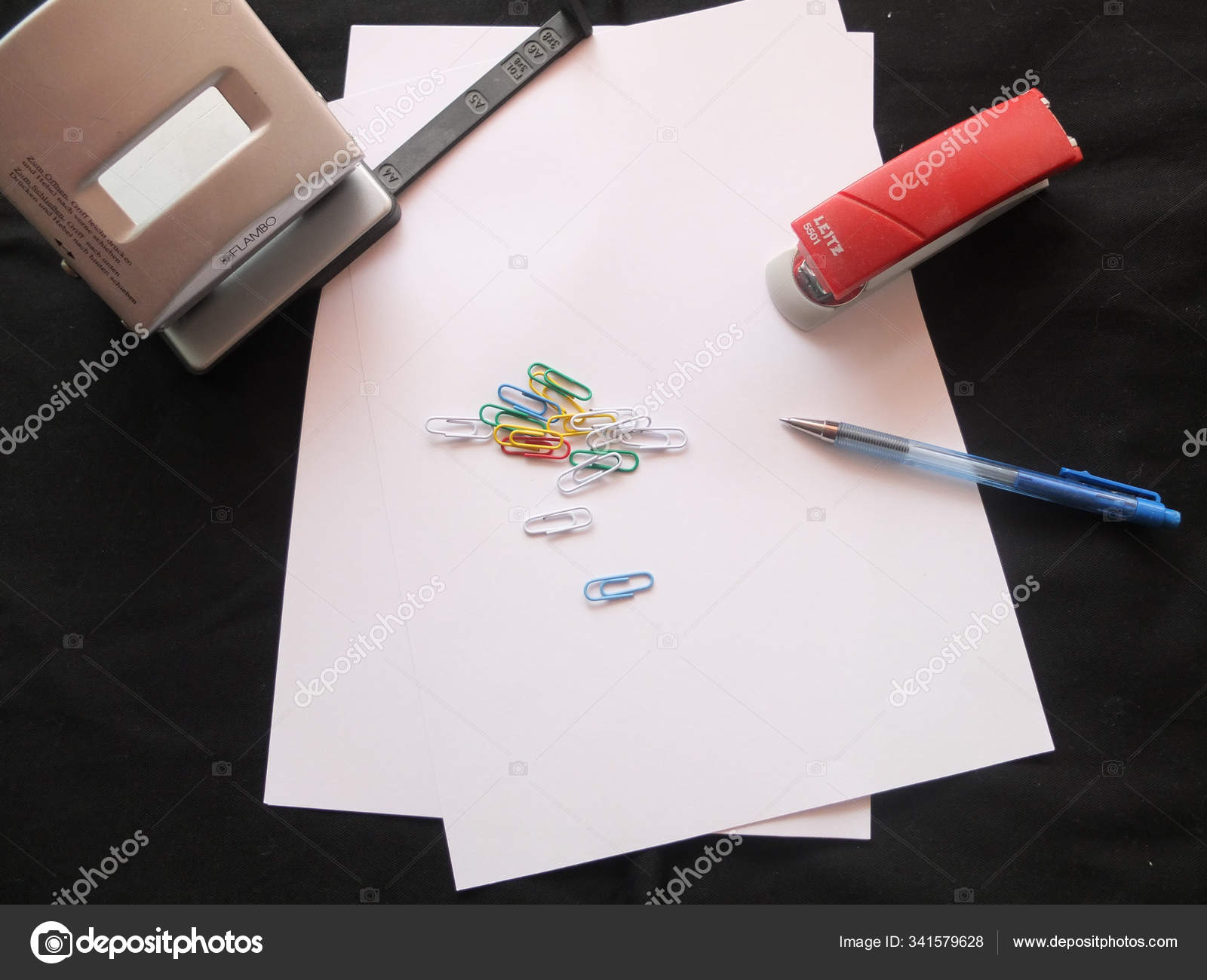 Paperclip Office Utensils Paper Clips Office Supplies Stock Photo by ...