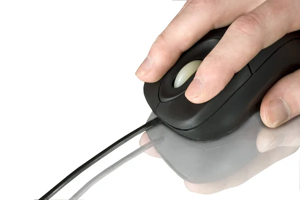 Black Computer Mouse Hand — Stock Photo © PantherMediaSeller #341661414