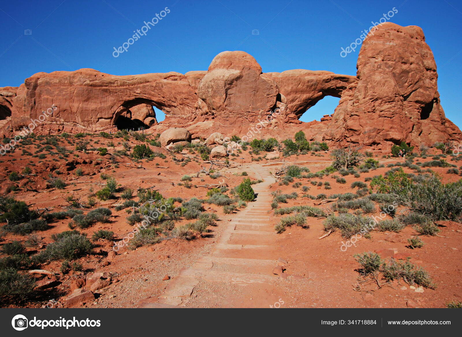 Windows Section Arches National Park Utah Usa Stock Photo by ...