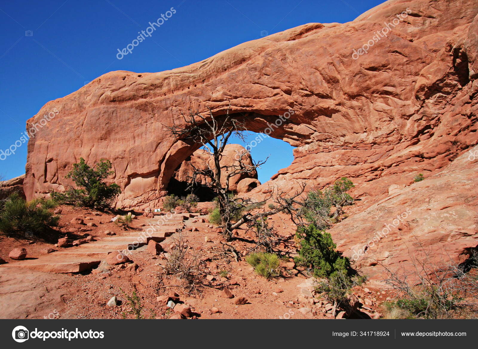 Windows Section Arches National Park Utah Usa Stock Photo by ...