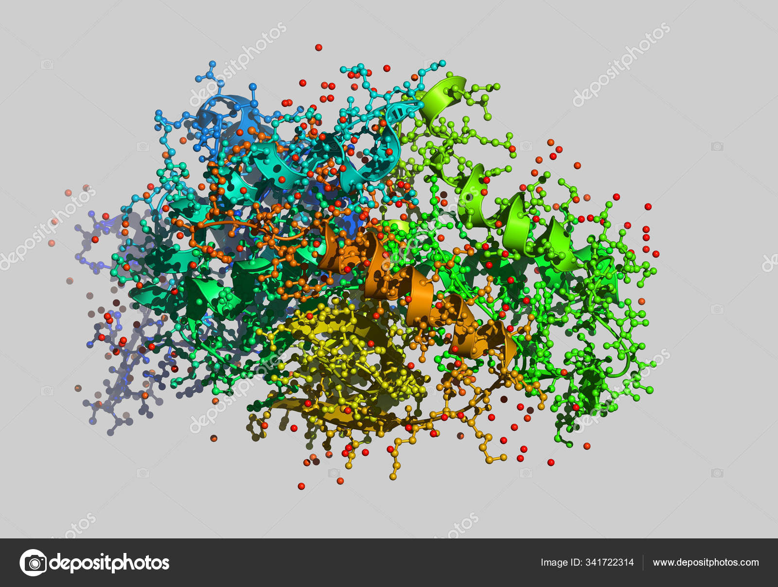 Molecule Structure Atoms Biotechnology Stock Photo by ...