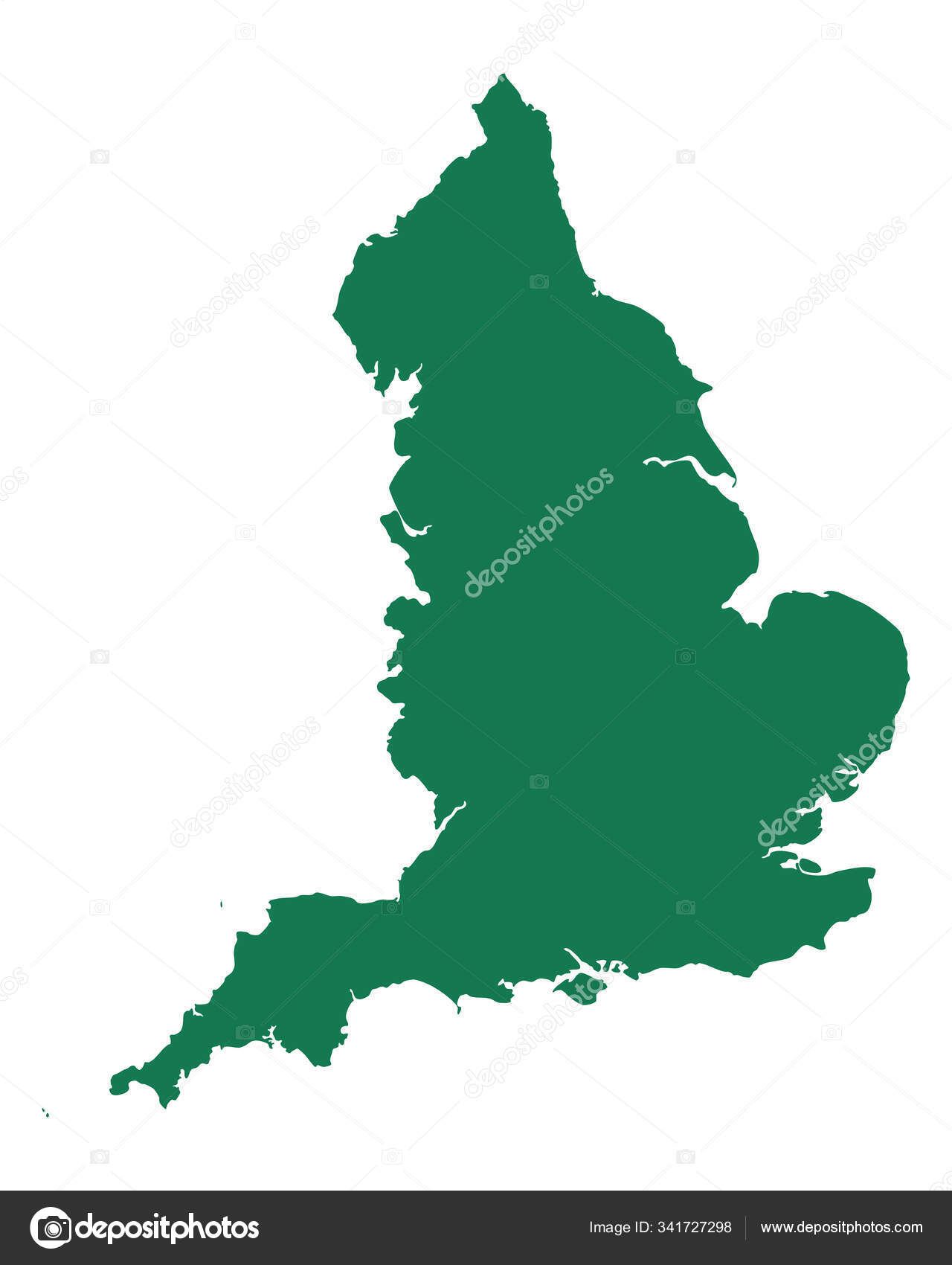 Map England Geographical Illustration — Stock Photo ...
