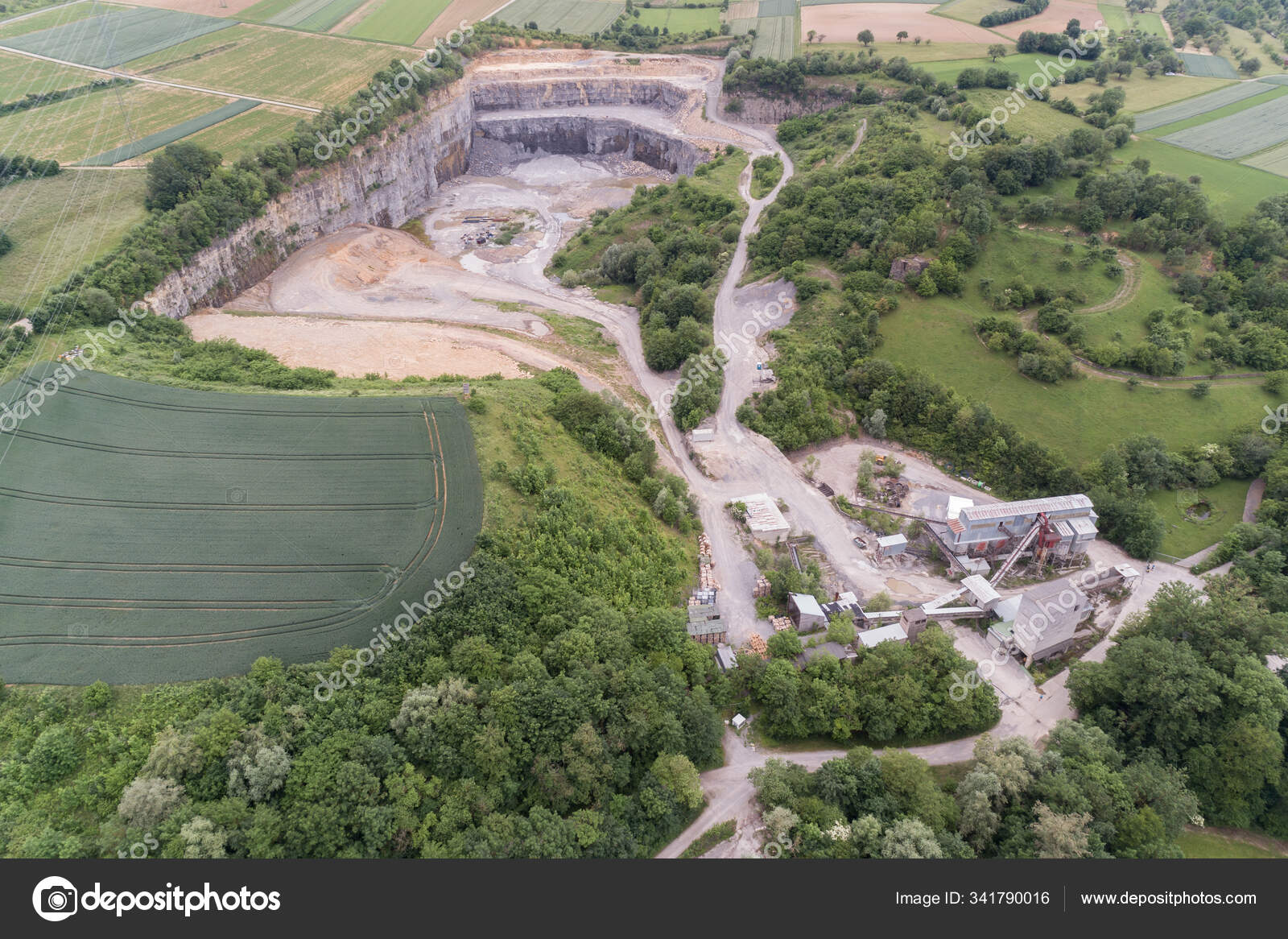 Aerial View Former Quarry — Stock Photo © PantherMediaSeller #341790016