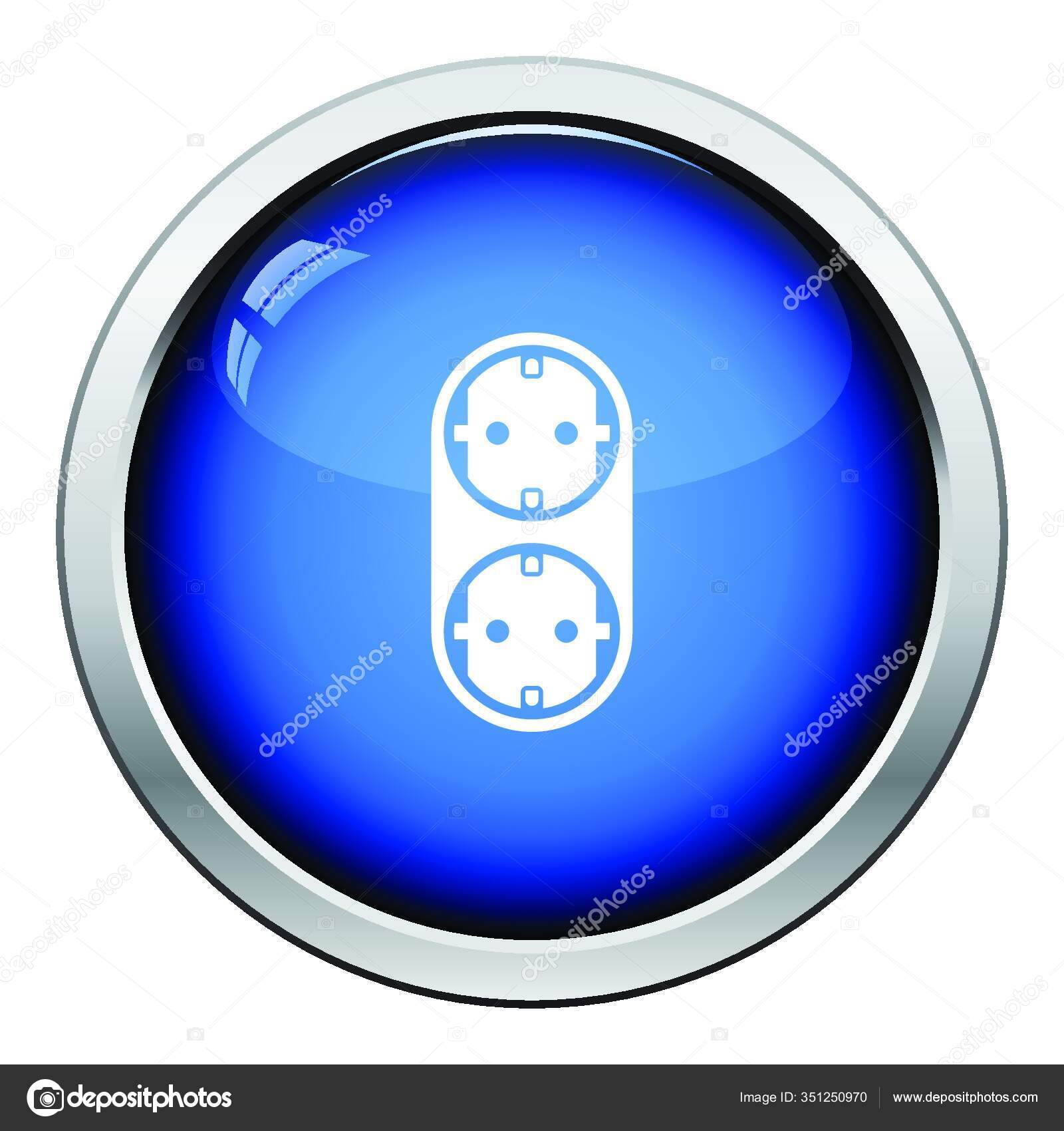 Splitter Icon Glossy Button Design Vector Illustration Stock Vector ...