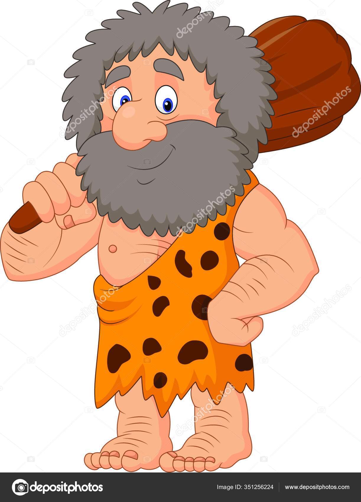 Club Celebración Cavernícola Dibujos Animados Vector de stock por ...