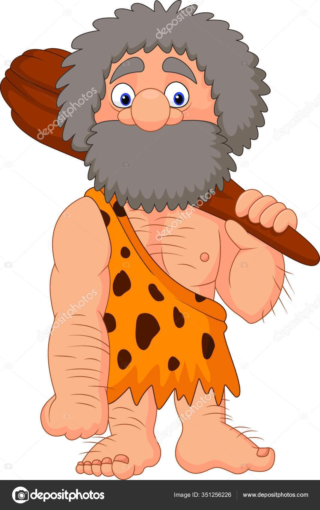 Club Celebración Cavernícola Dibujos Animados Vector de stock ...