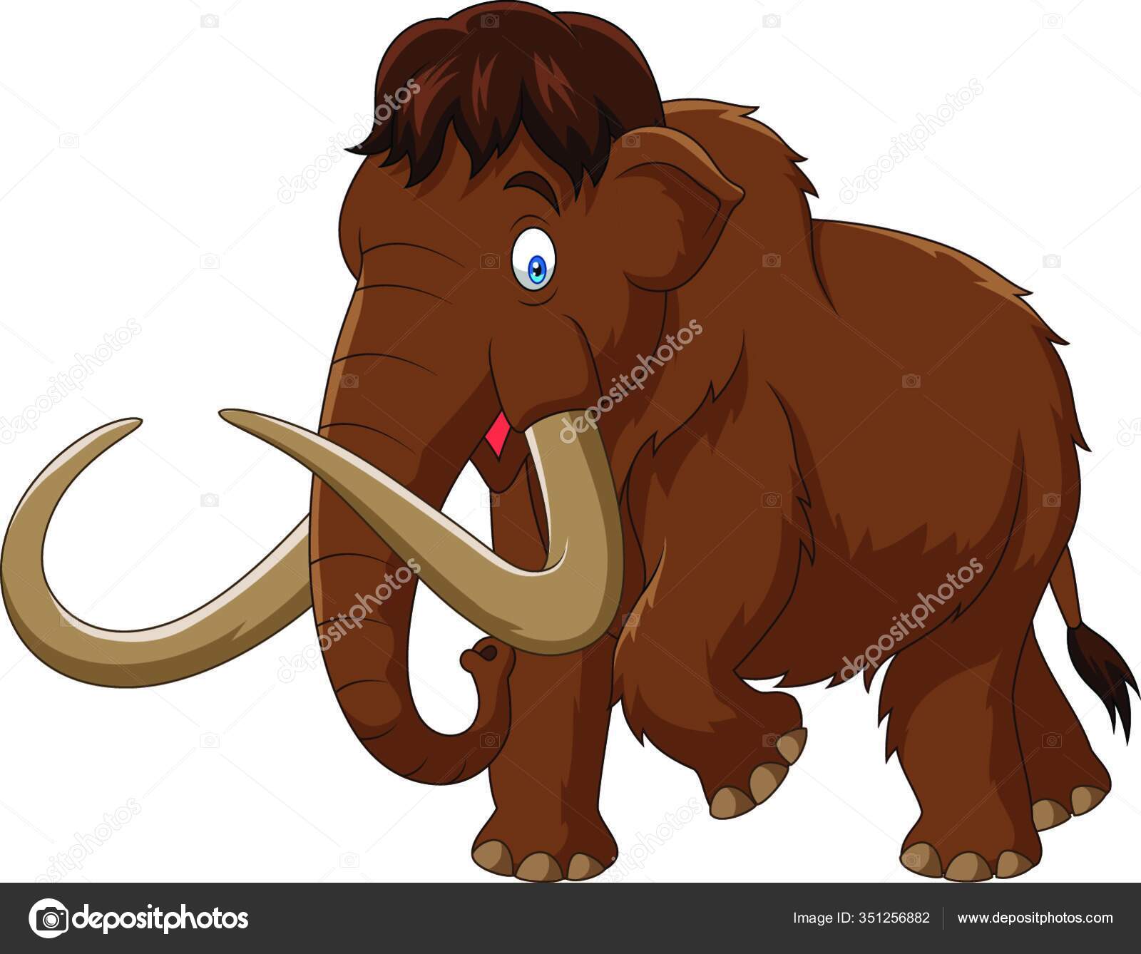Animado Mamut Bebe Cute Dibujos Animados Mamut Vector De Stock Tarjeta
