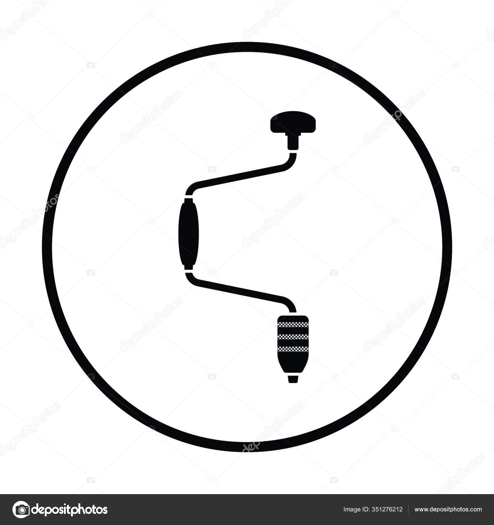 Auger Icon Thin Circle Design Vector Illustration Stock Vector Image by ...
