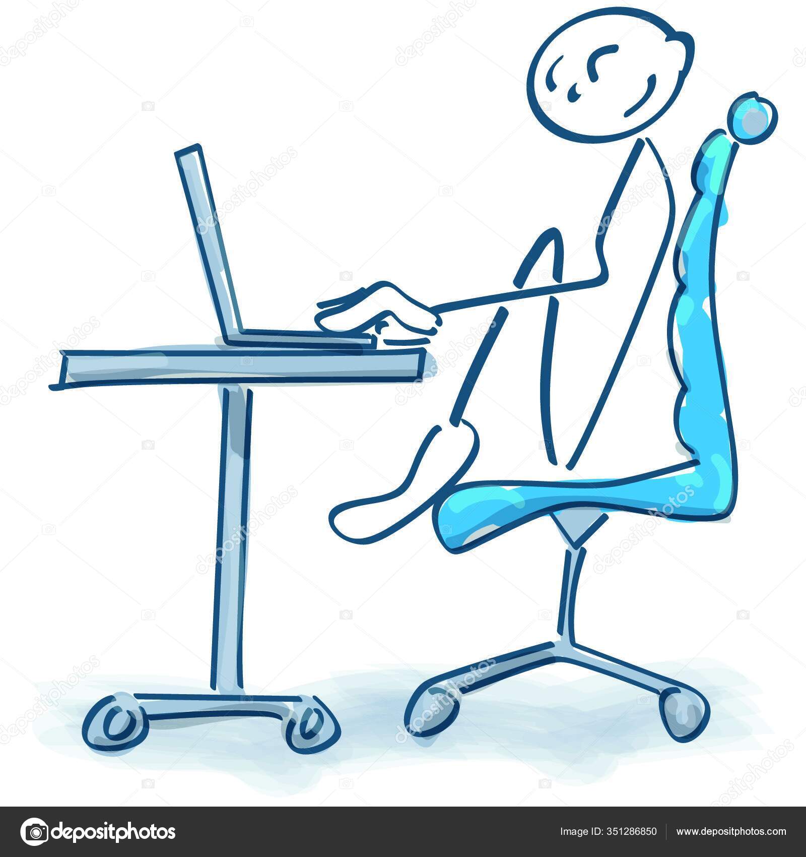 Stick Figures Table Office Work Stock Vector by ©PantherMediaSeller ...