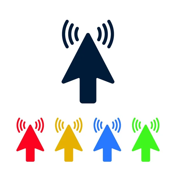 Clique Ícones Com Cursor Fundo Branco Design Símbolos Toque Forma Vetor ...