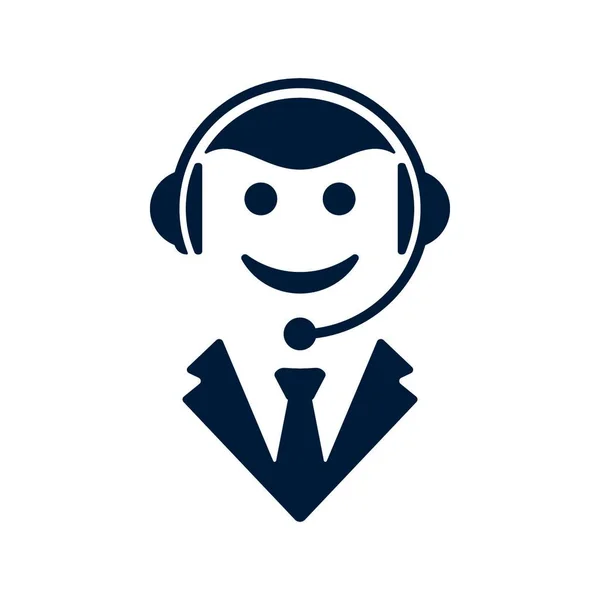 Call Center Icon White Background Flat Vector Emoticon Design Stock ...