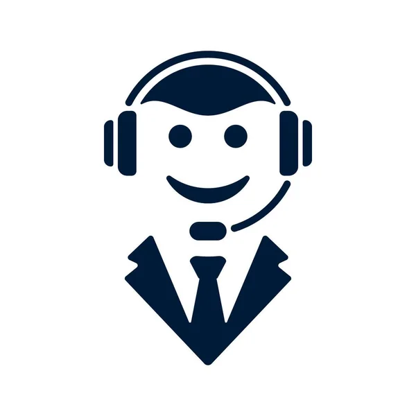 Call Center Icon White Background Flat Vector Emoticon Design Stock ...