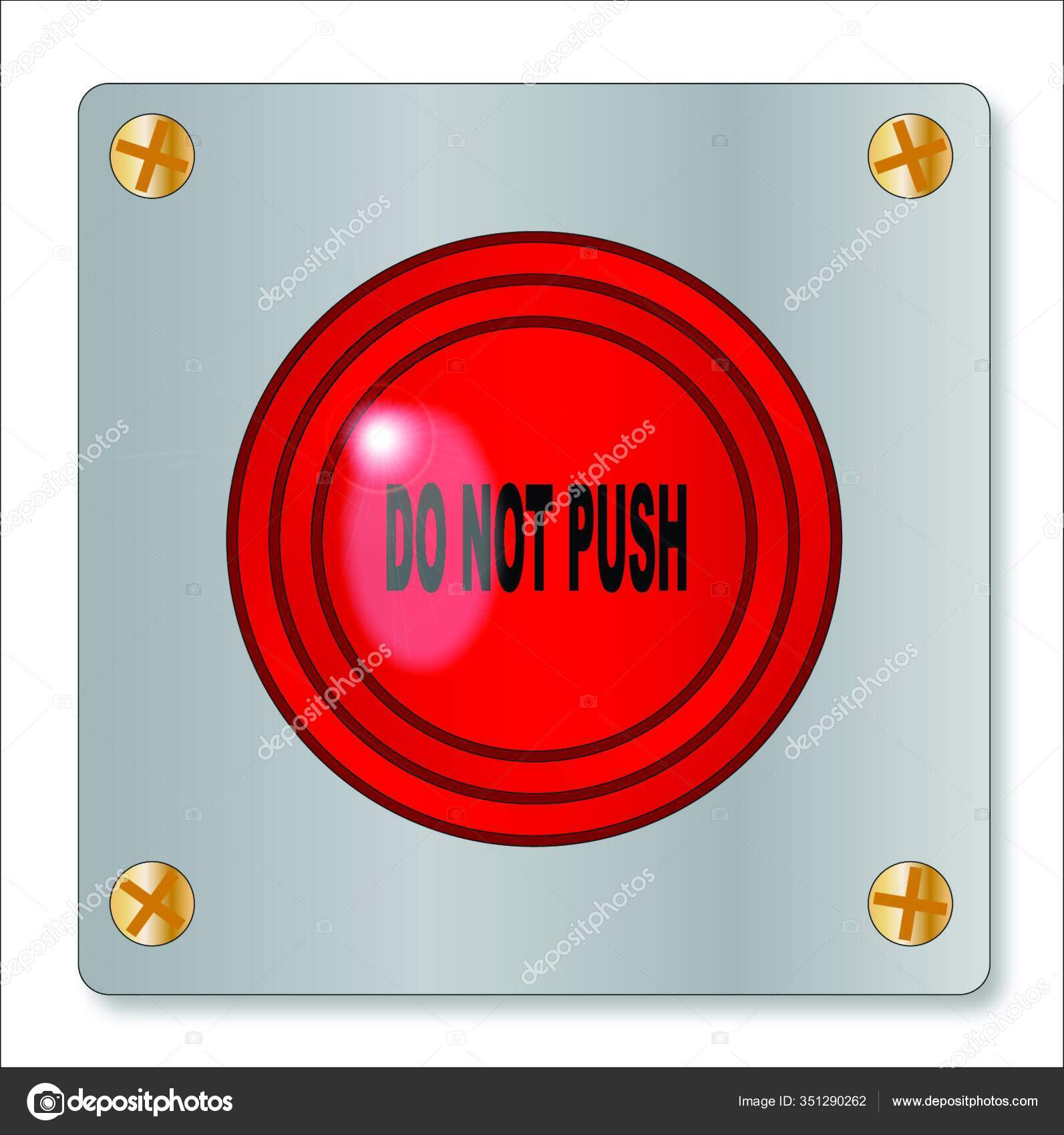Big Red Emergency Push Button White Background Stock Vector Image by ...