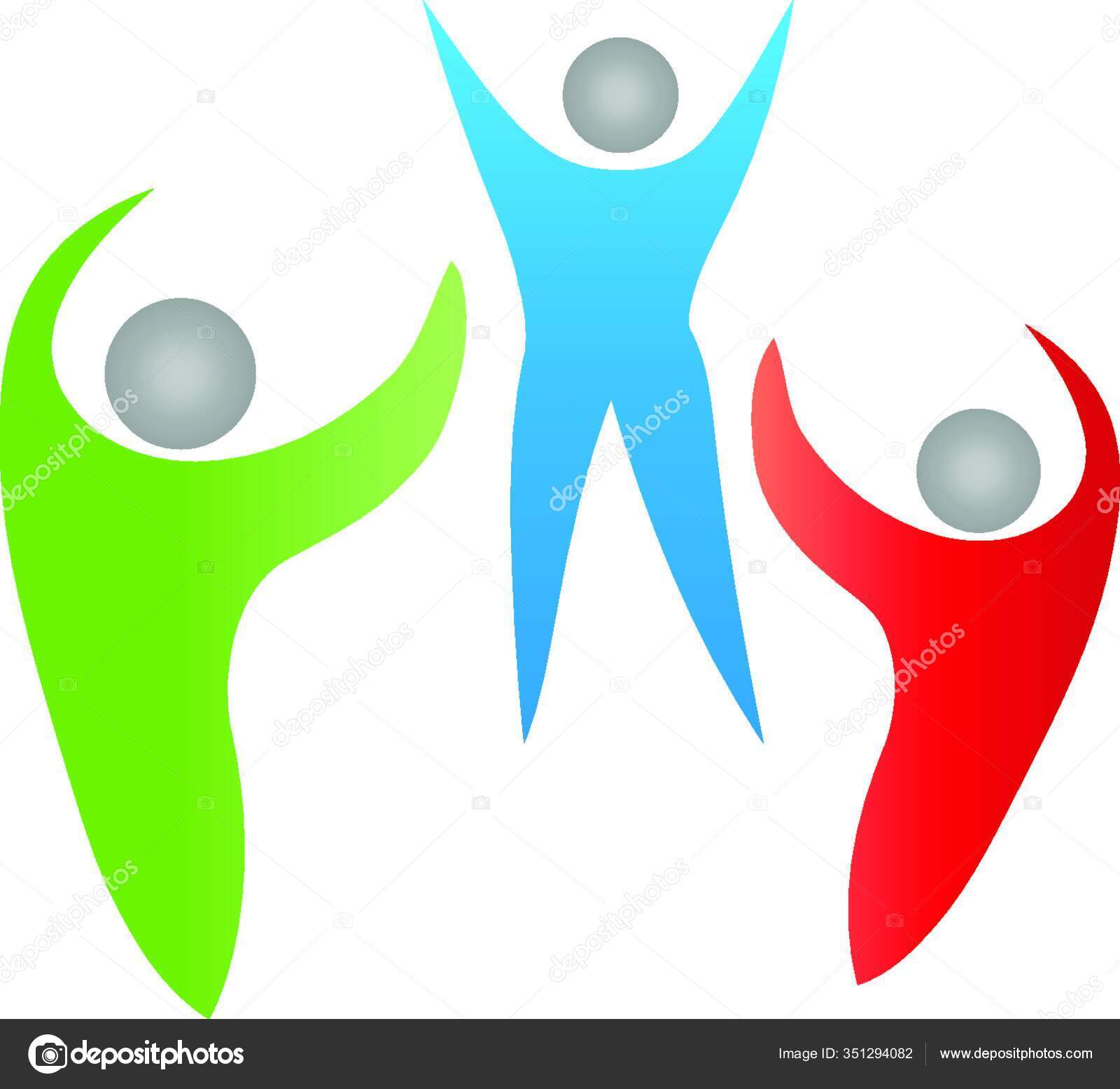 Three People Group Family Team Logo Stock Vector Image by ...