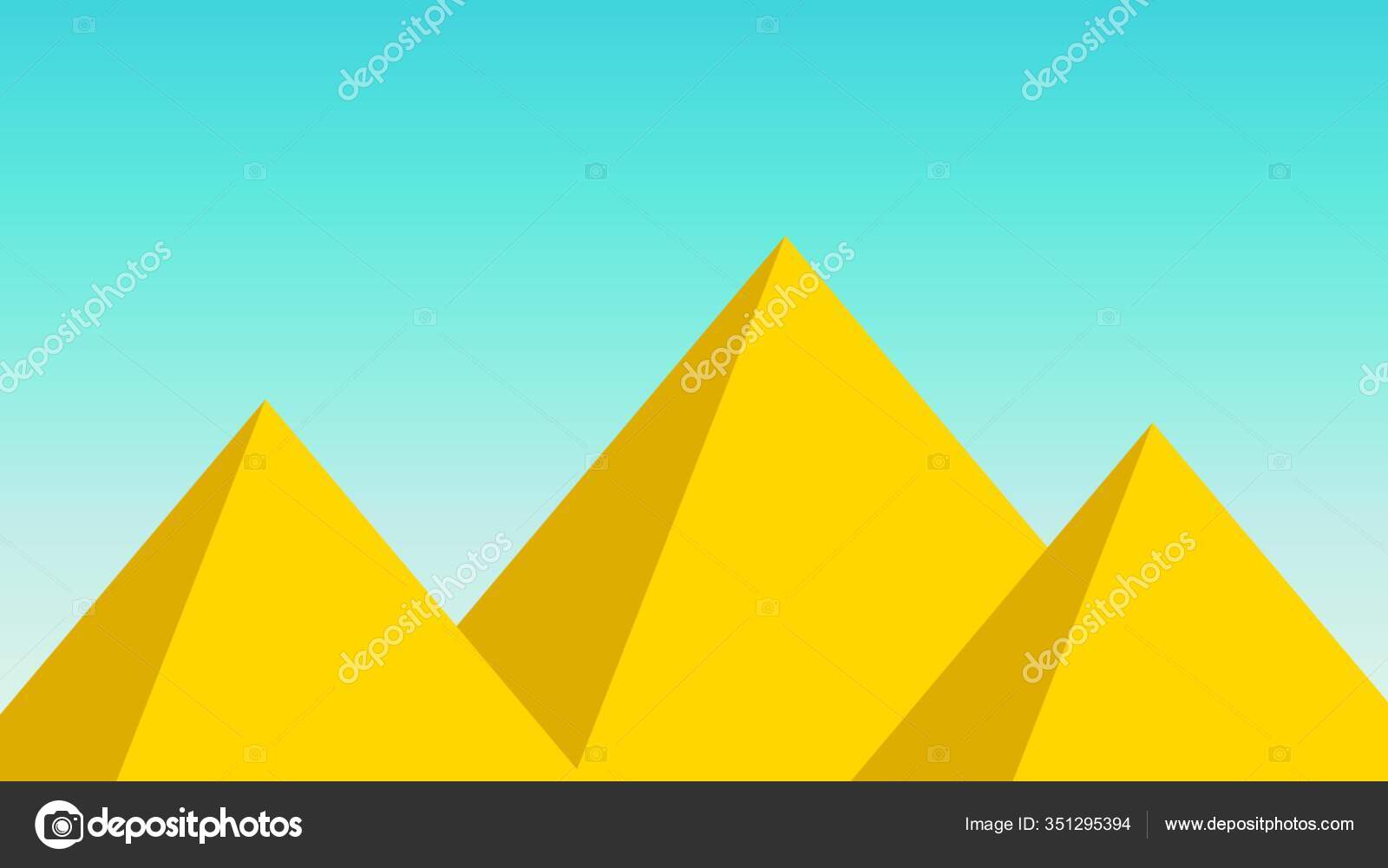 Pyramid Landscape Vector Egyptian Design Background Wallapper Stock ...