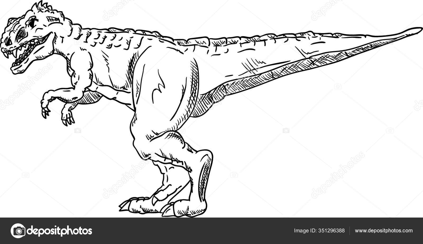 Dino Attack Isolated Background Stock Vector by ©PantherMediaSeller ...