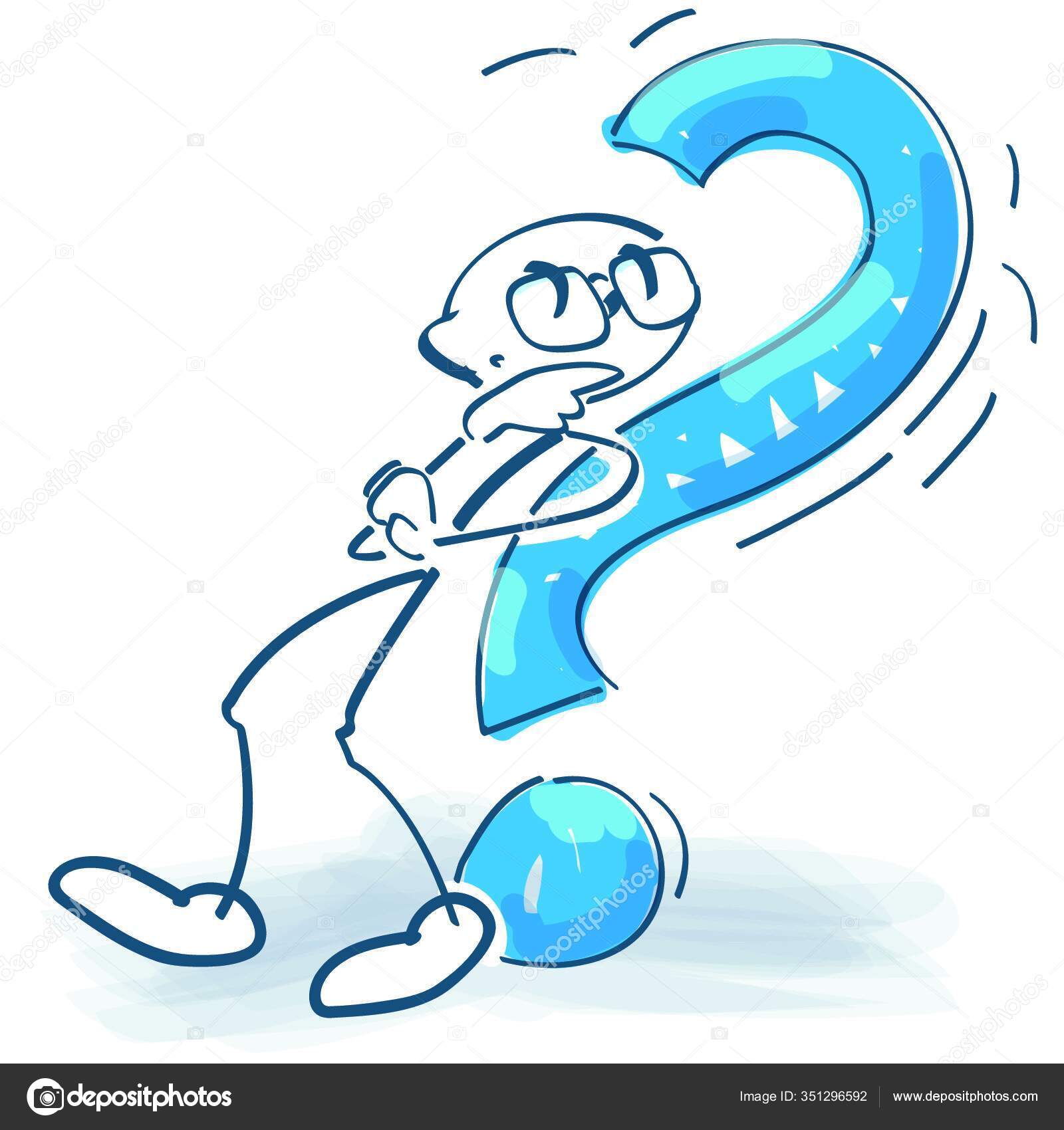 Stick Figures Big Question Mark Stock Vector Image by ...
