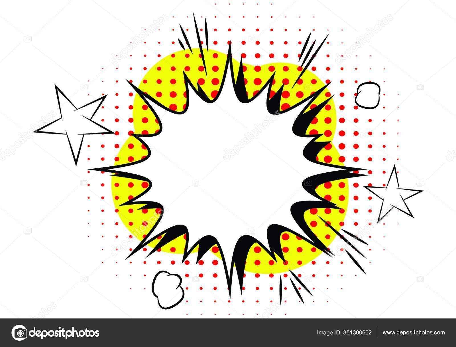 Vector Comic Book Explosion Comic Style Cartoon Speech Bubble Text ...