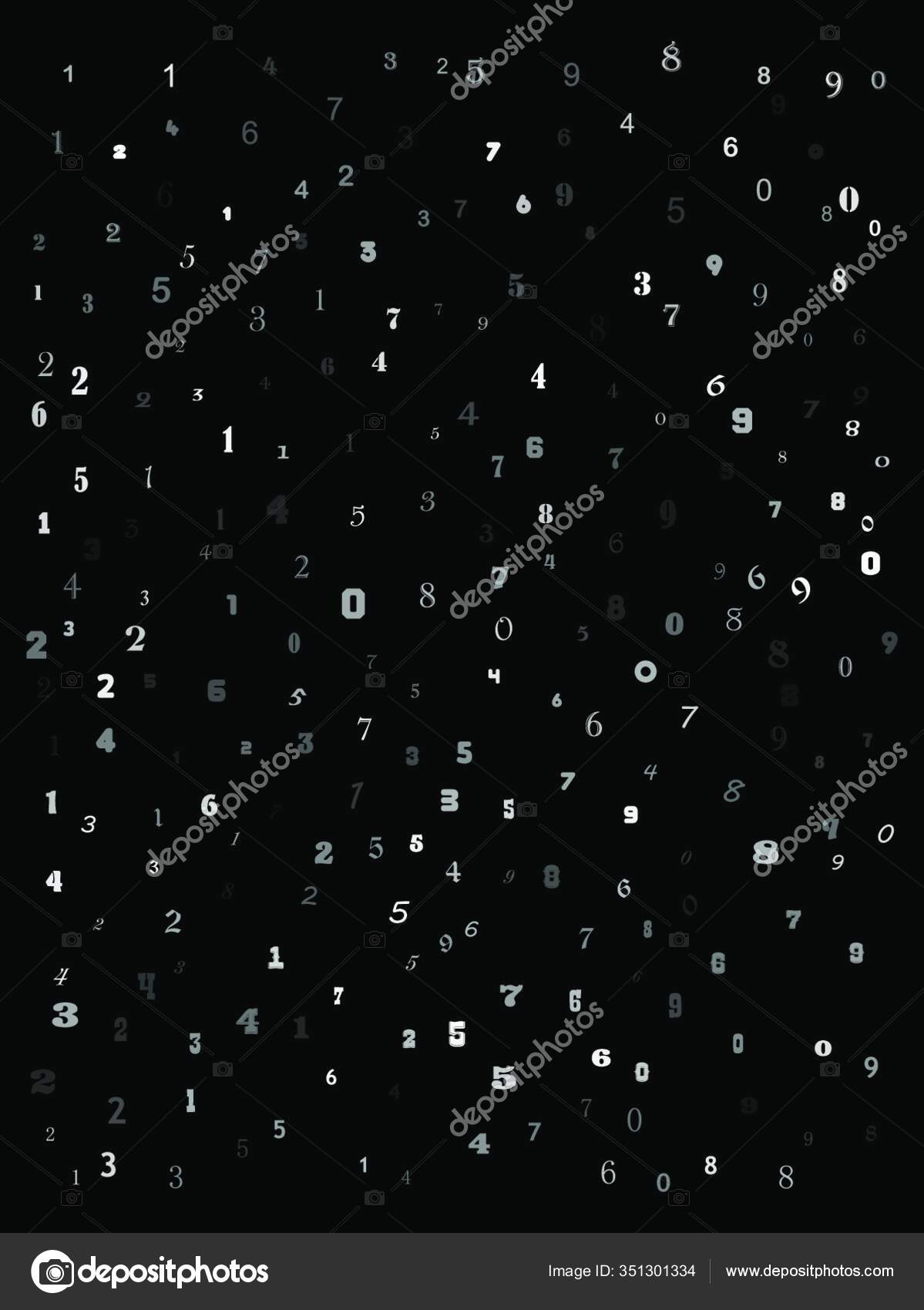Falling Numbers Education Background Texture Abstract Pattern Design ...