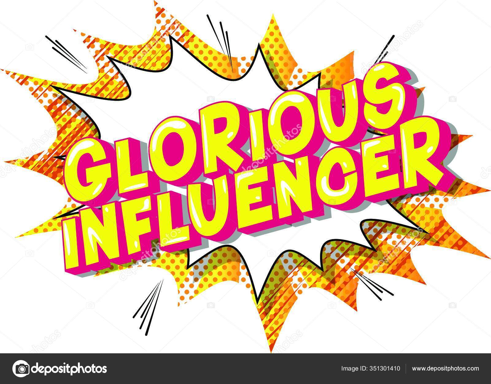Influencer Vector Illustrated Comic Book Style Phrase Abstract ...