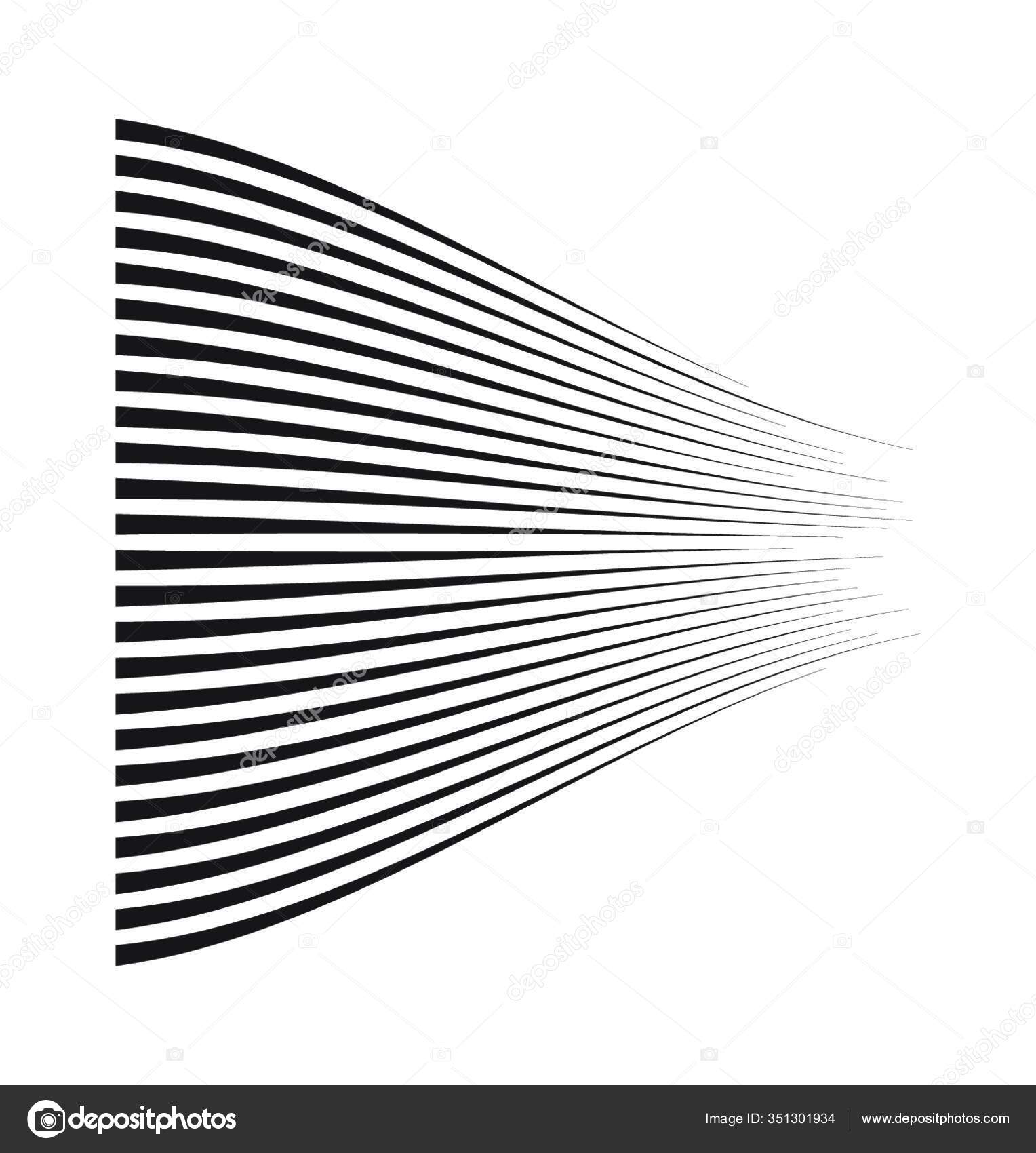 Perspective Speed Motion Lines Wavy Horizontal Comic Manga Style ...