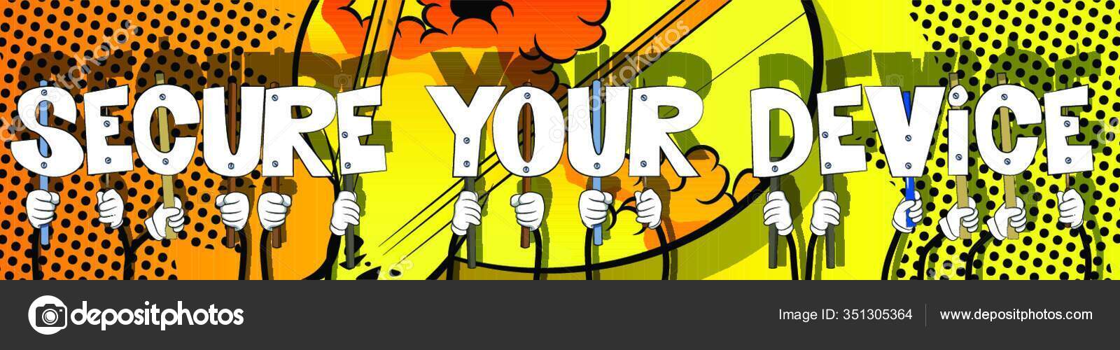 Diverse Hands Holding Letters Alphabet Created Word Secure Your Device ...