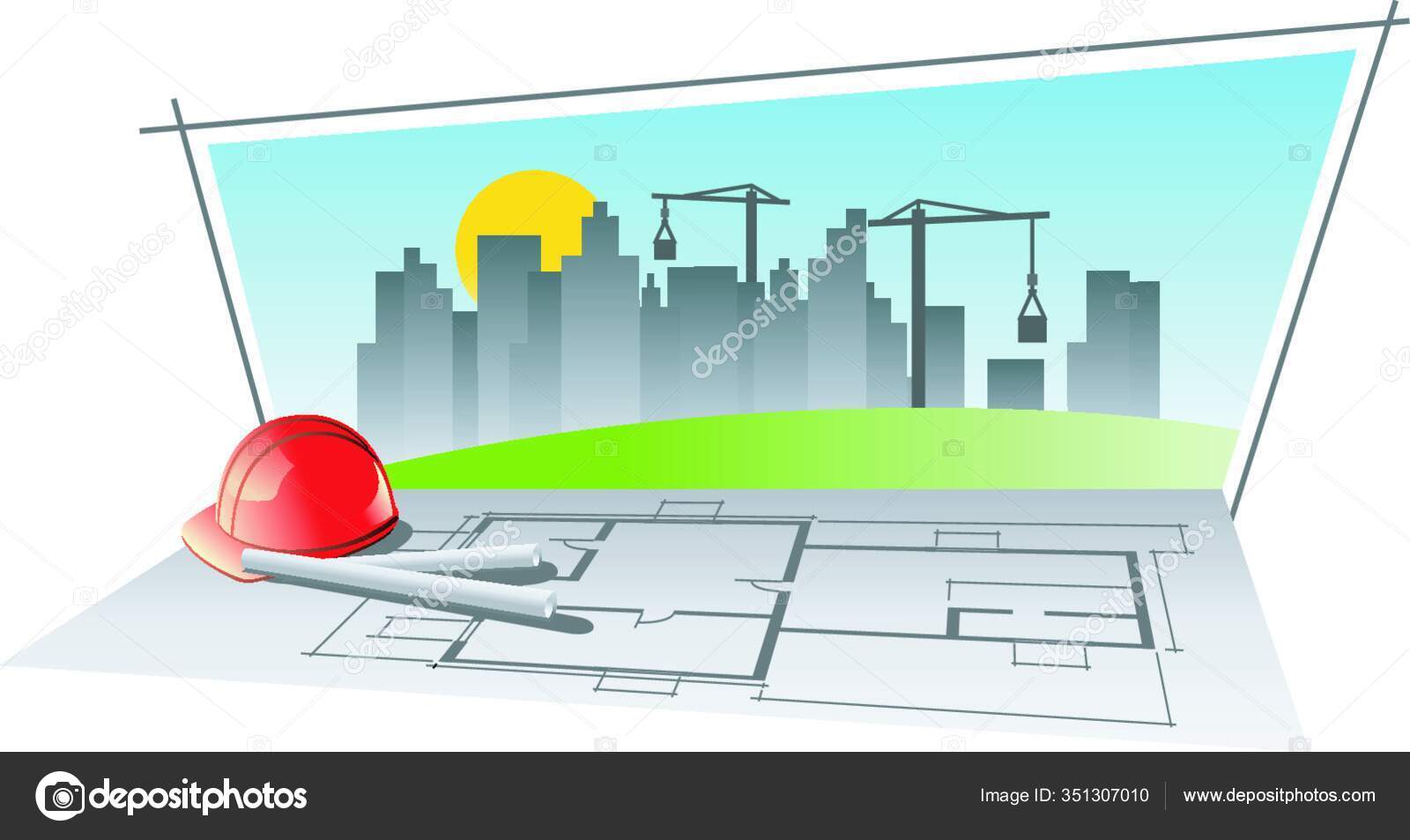 Symbolic Illustration Construction Work Stock Vector Image by ...