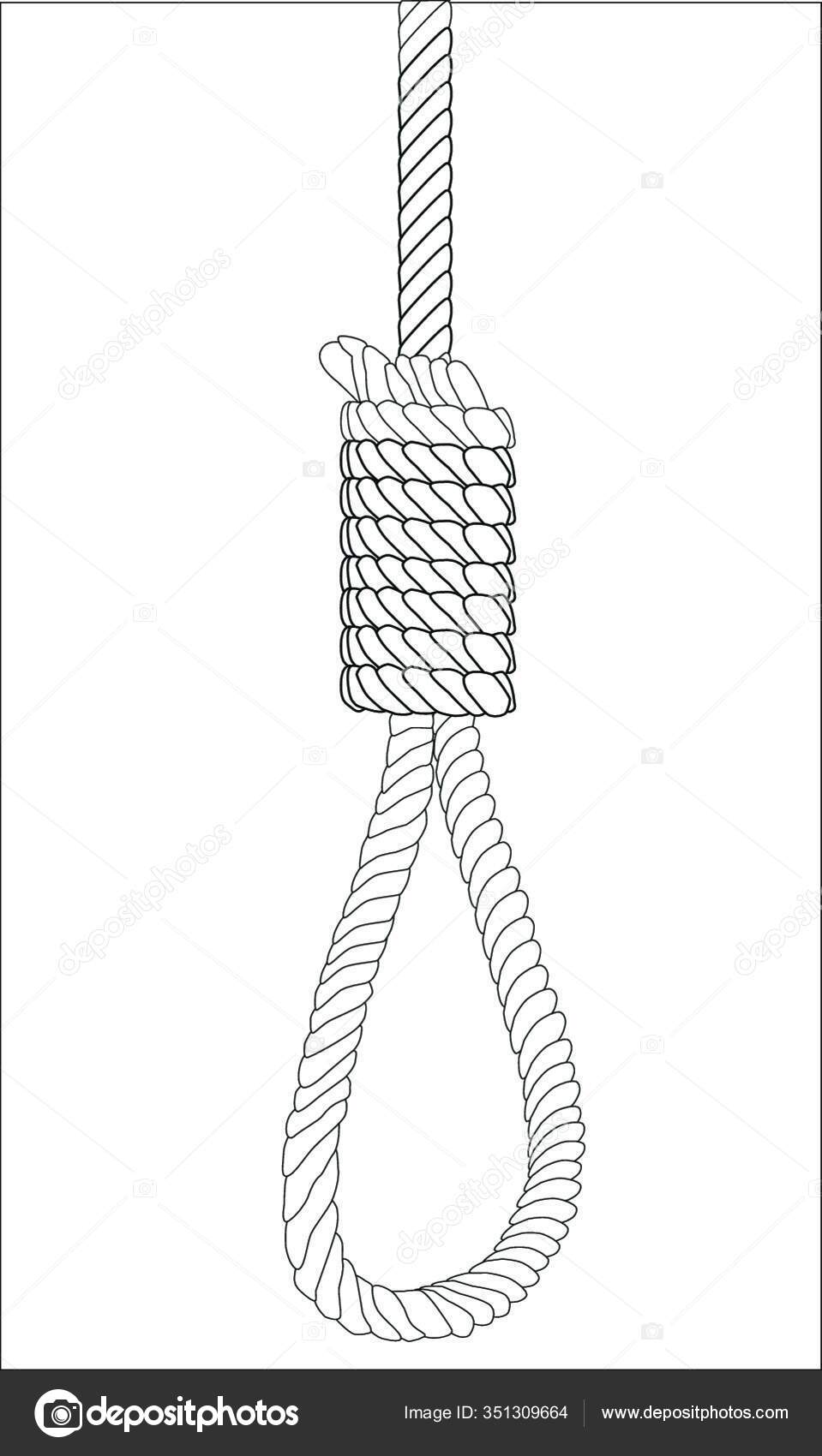 Sketch Hangman Noose White Background Stock Vector by ... Sketch Hangman Noose White Background Stock Vector by ...