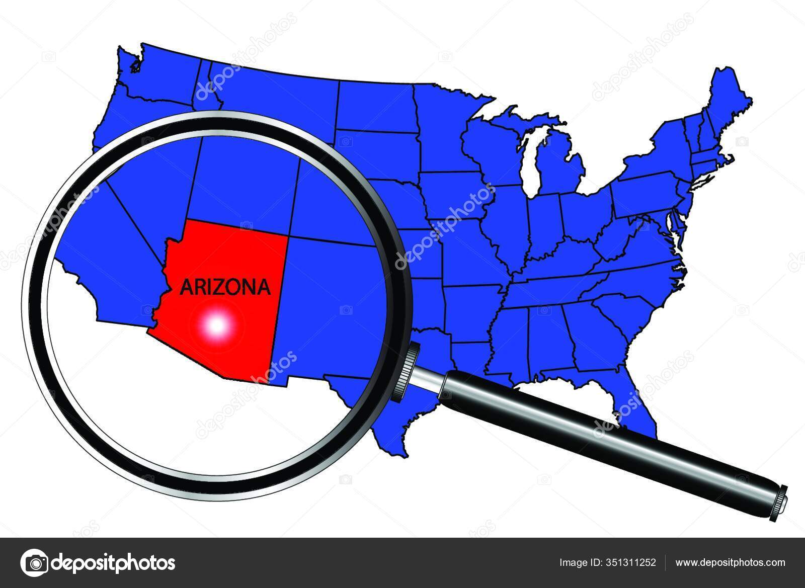 Mapa De Arizona Que Muestra Las Ciudades
